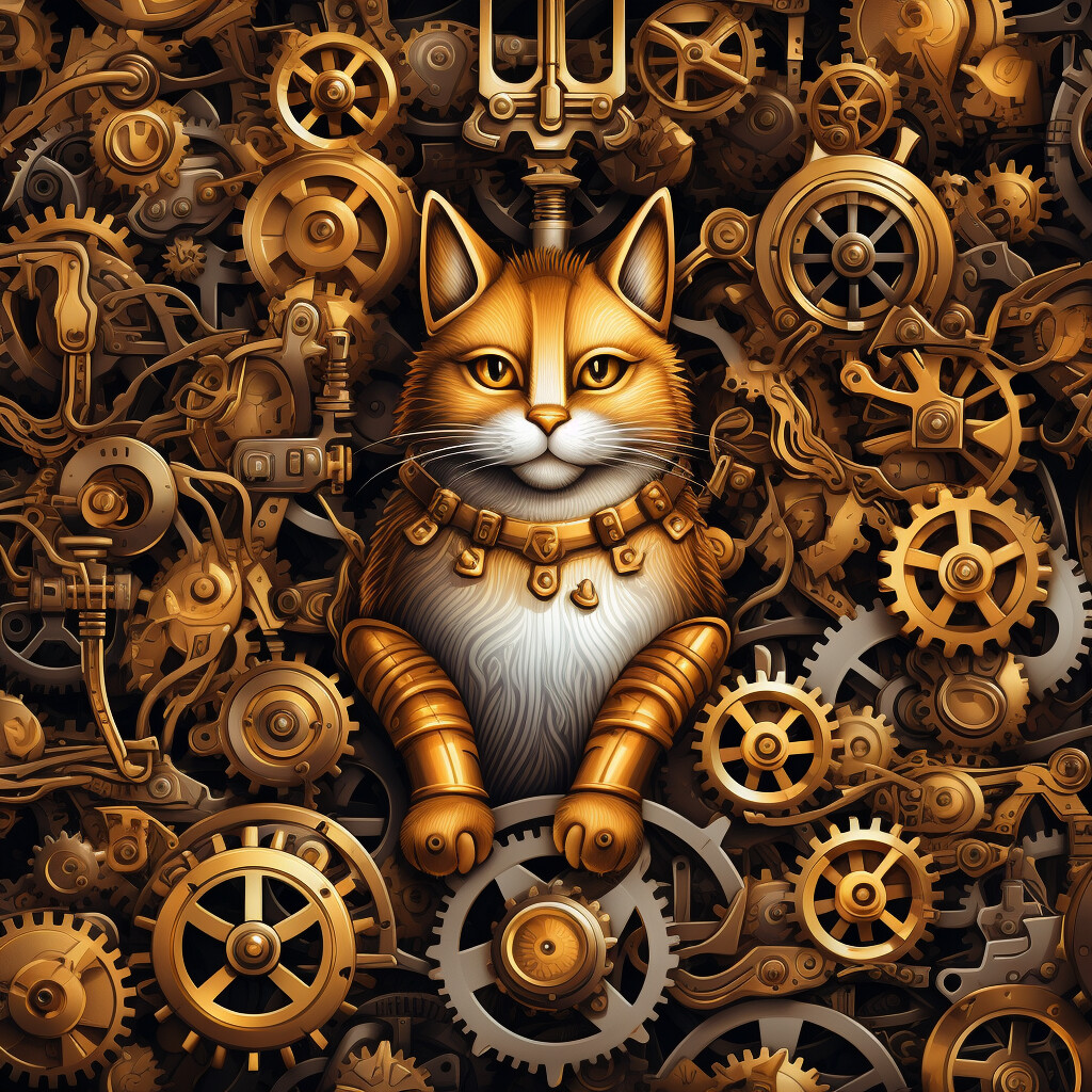 ArtStation - The Cat in the Machine - AI-generated art