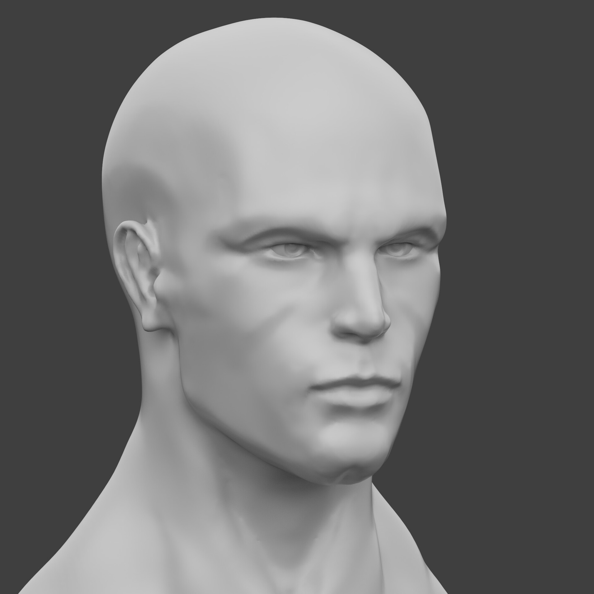 ArtStation - Head Sculpt Practice - Stylized Male 2