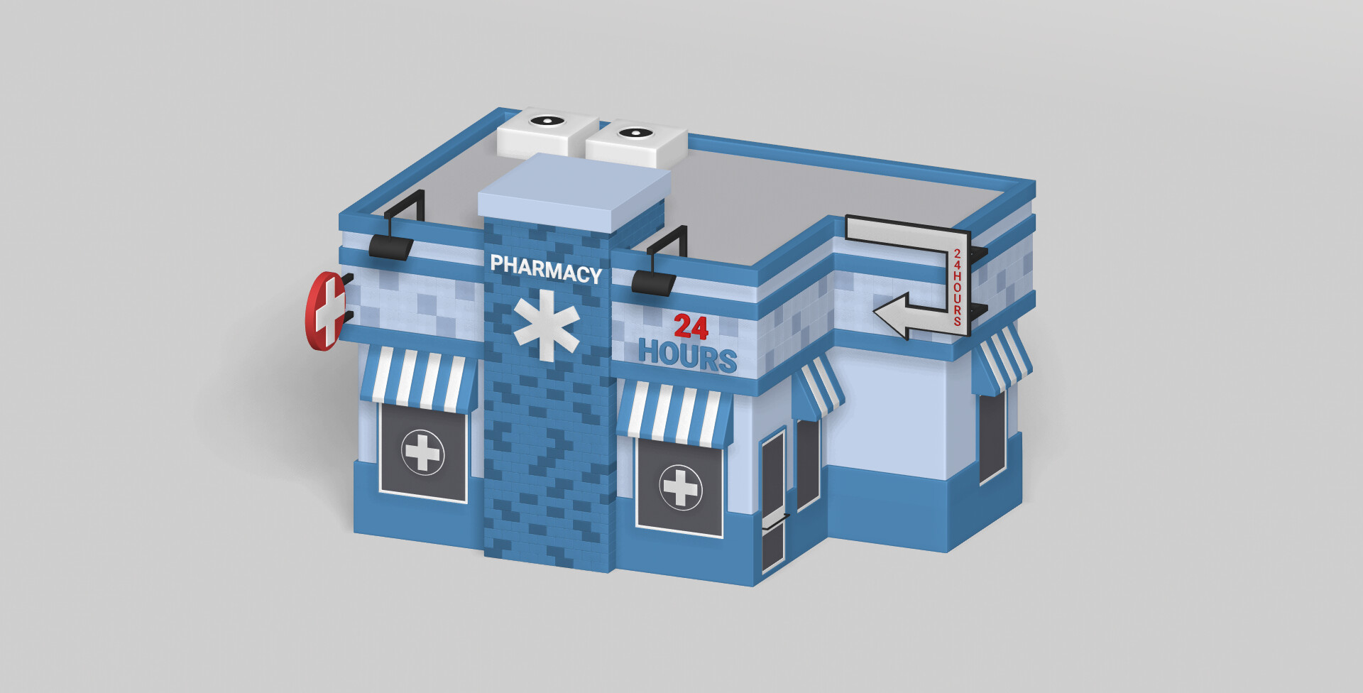 ArtStation - Low poly pharmacy props