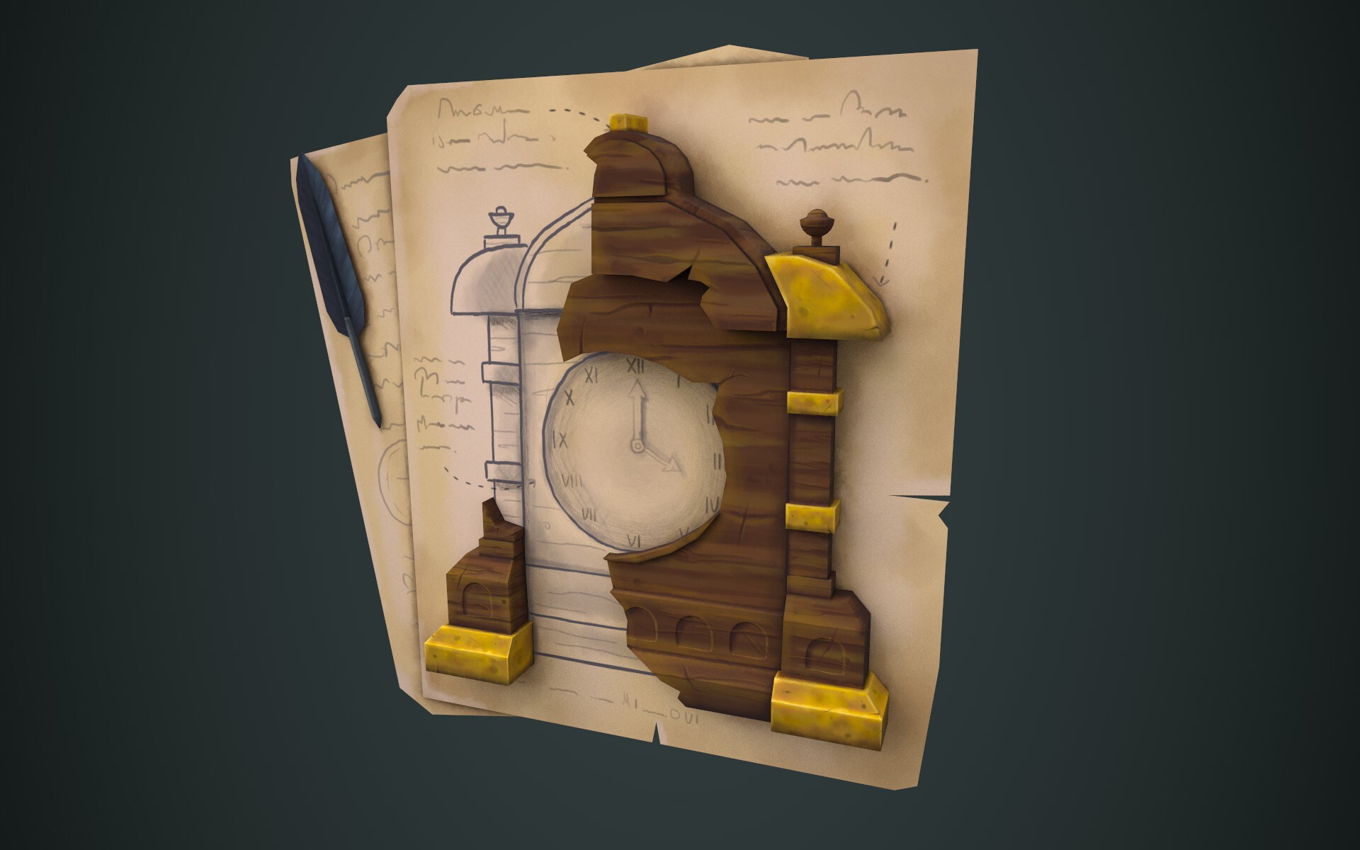 ArtStation - Broken clock