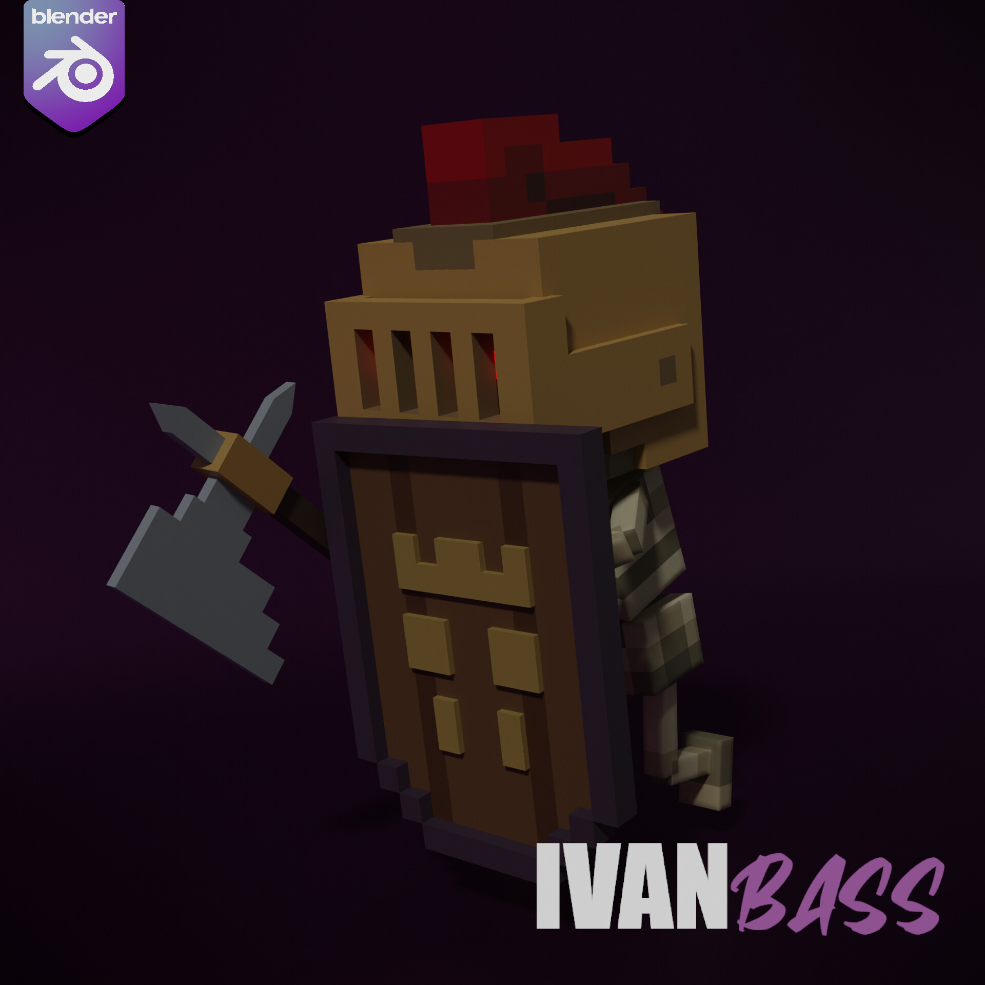 ArtStation - Blocky elite skeleton soldier