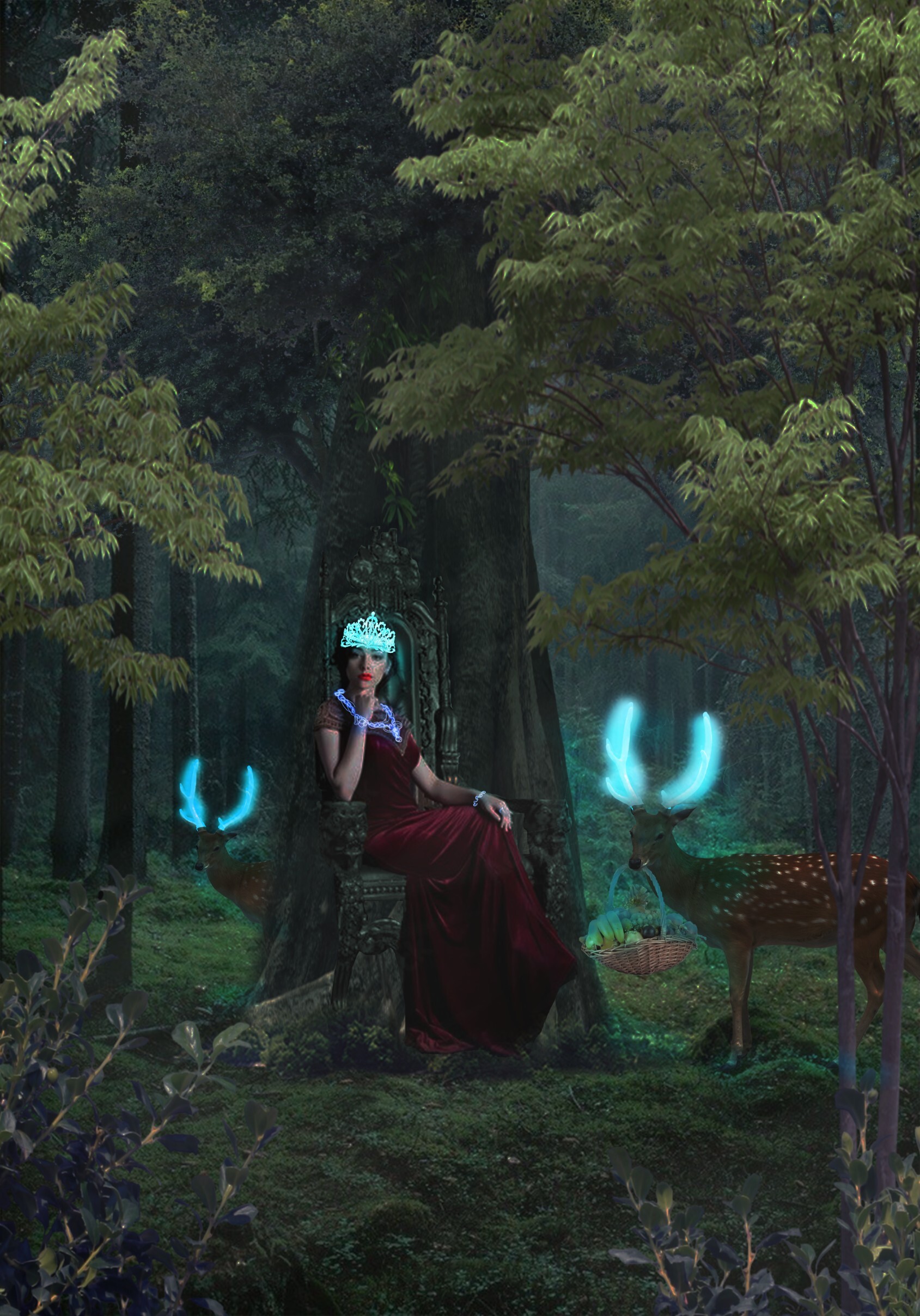 ArtStation - forest queen morning view