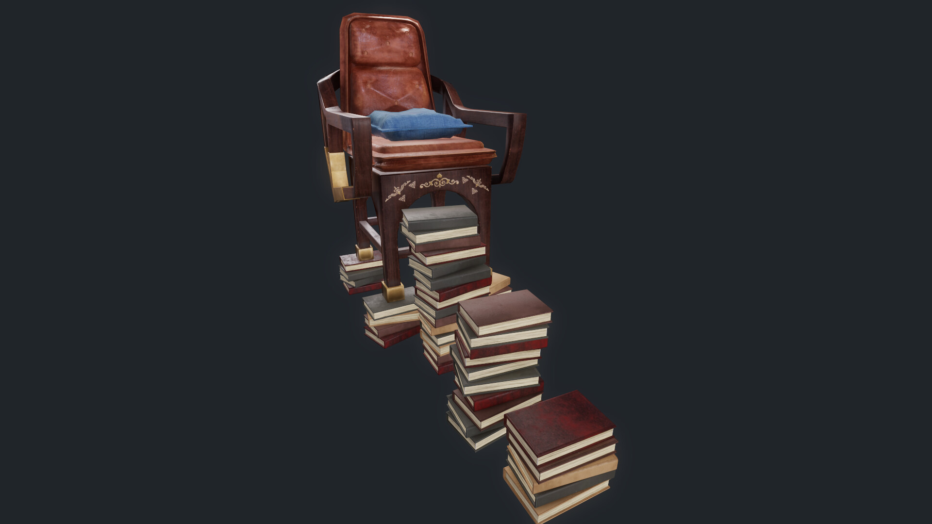 ArtStation - A high chair standing on books