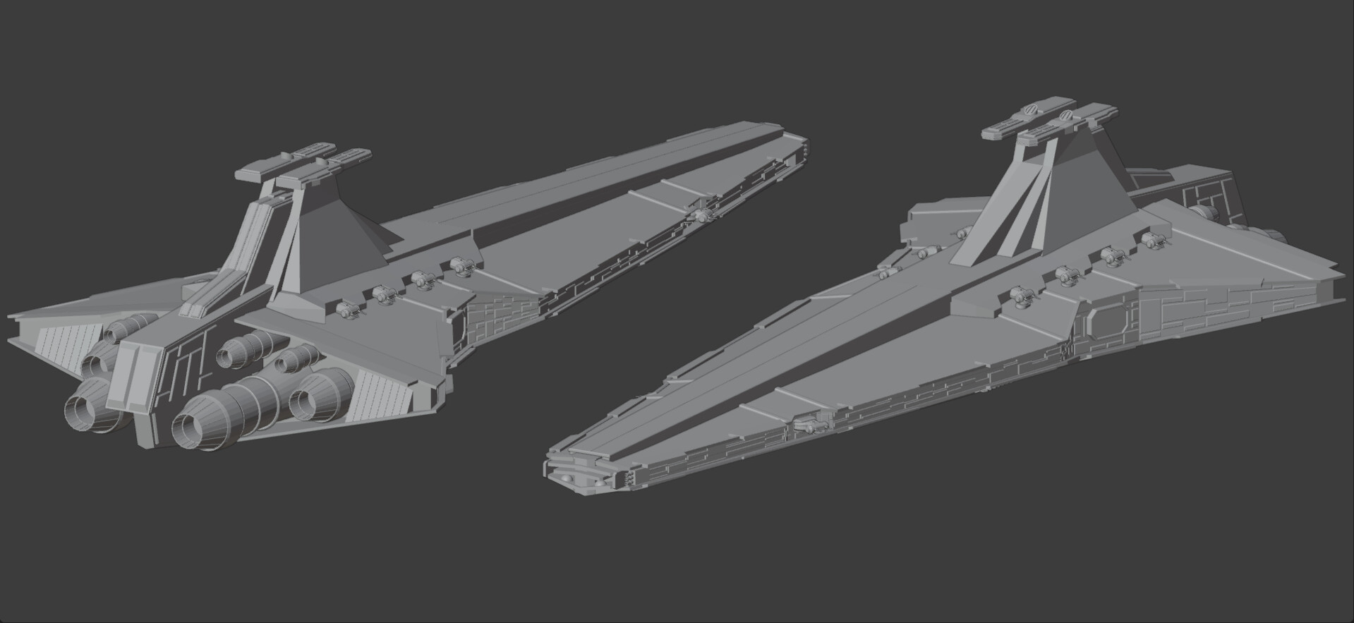 ArtStation - Galactic Republic Venator Class Star Destroyer 3D Model