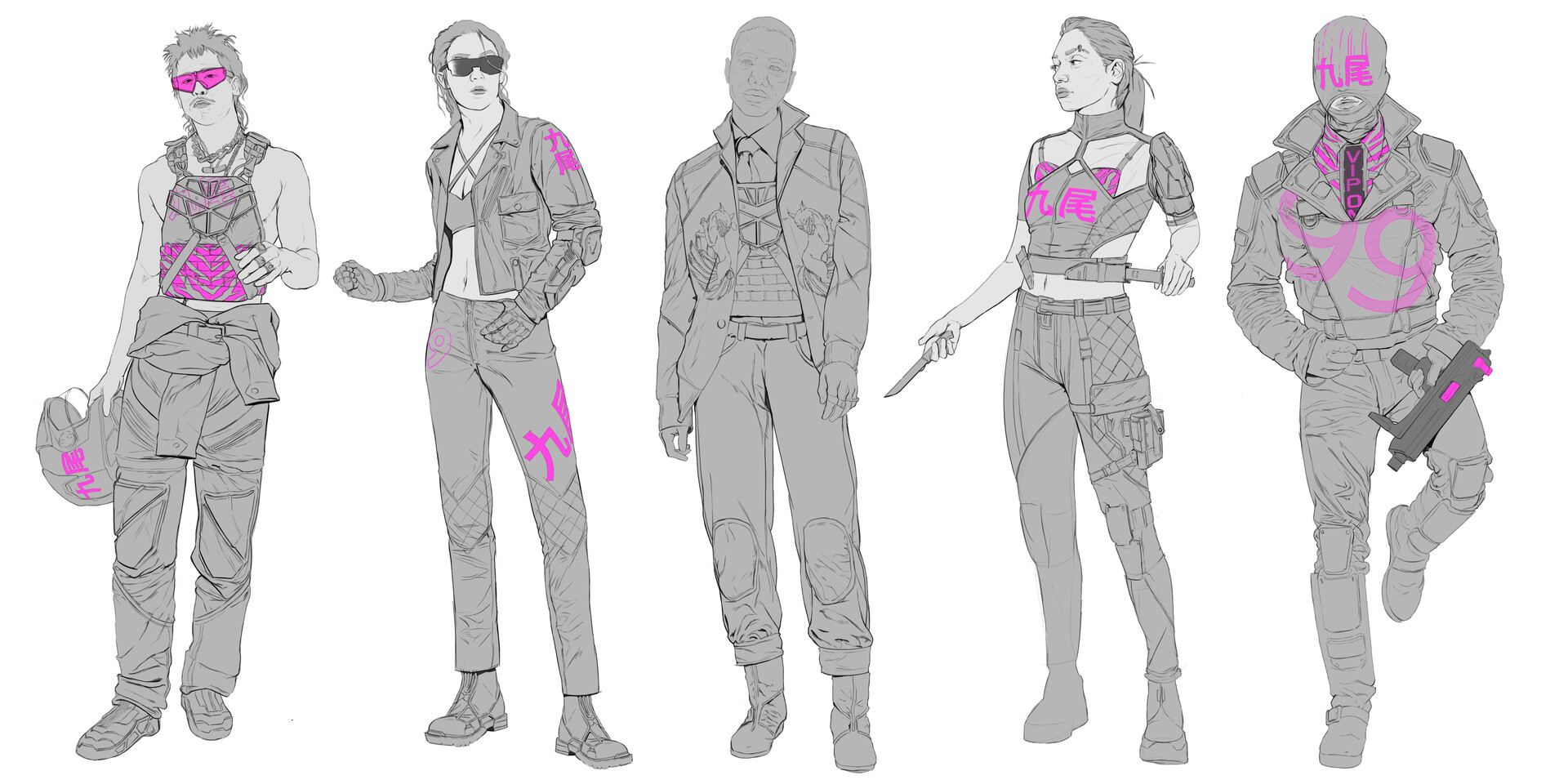 Michael Wakeley - 9 Tails Gang Character Concepts - Star Citizen
