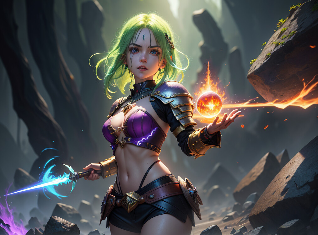 ArtStation - Few elves in dungeons