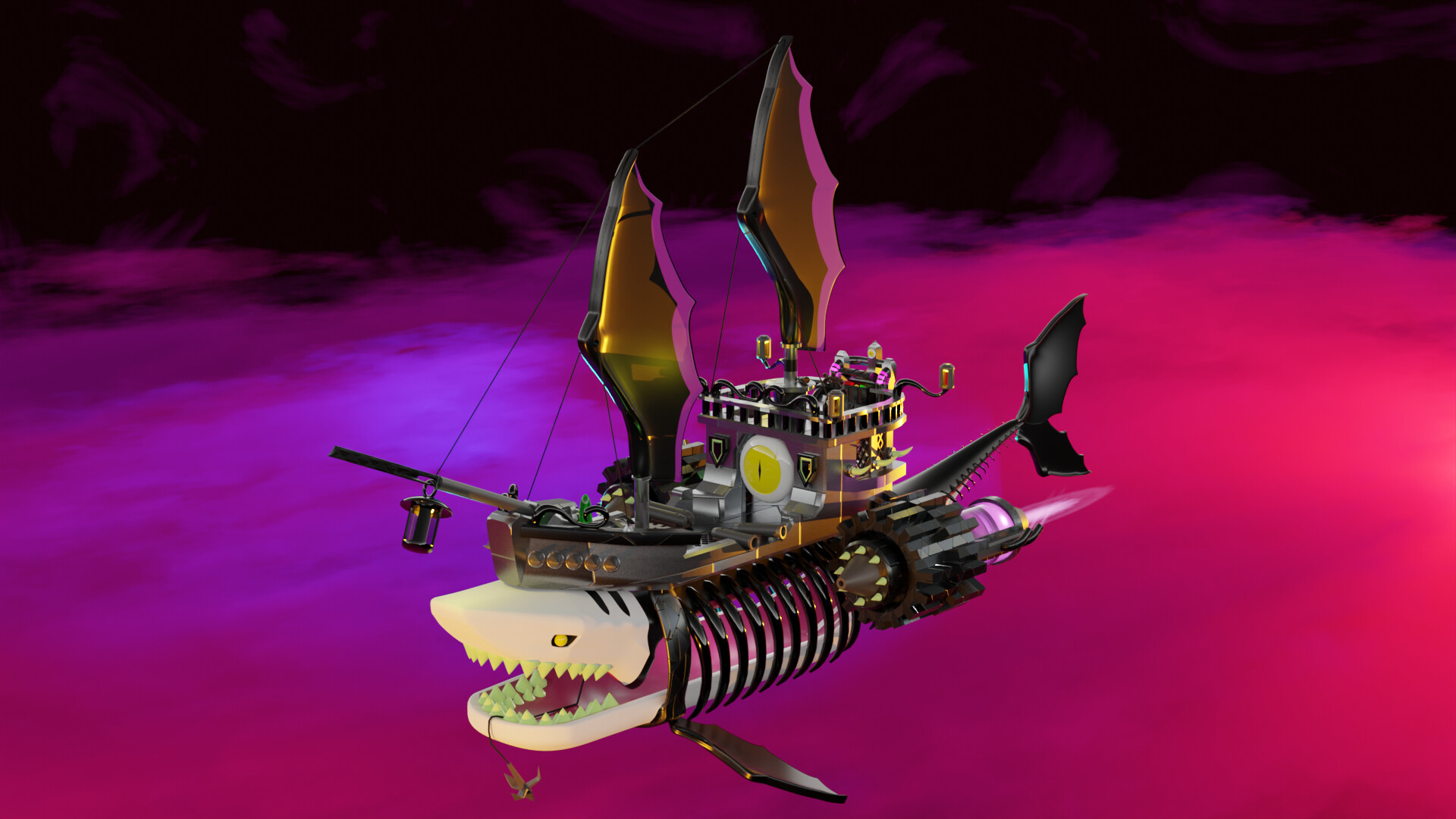 ArtStation - Nightmare Shark Ship
