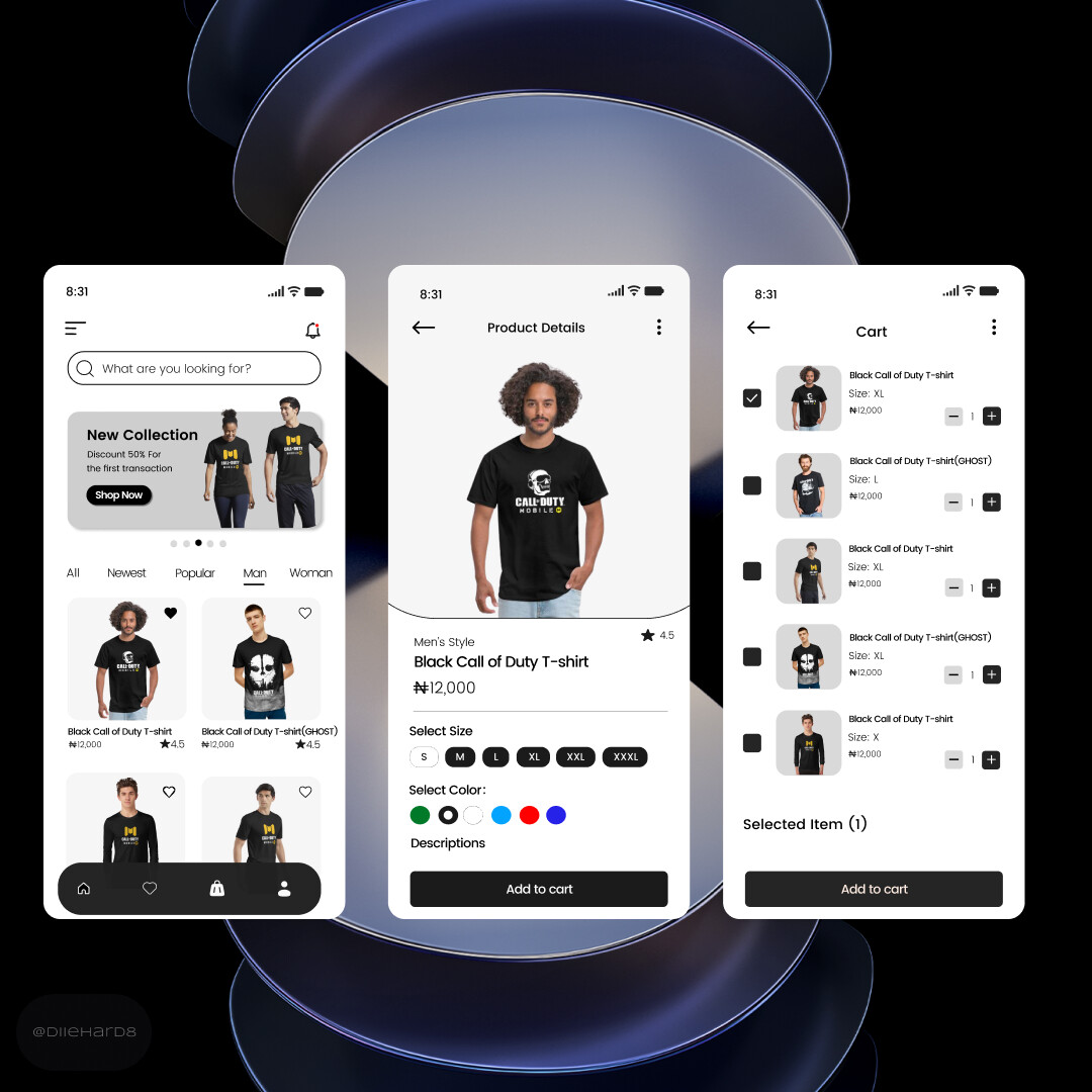 ArtStation - e-commerce fashion mobile app