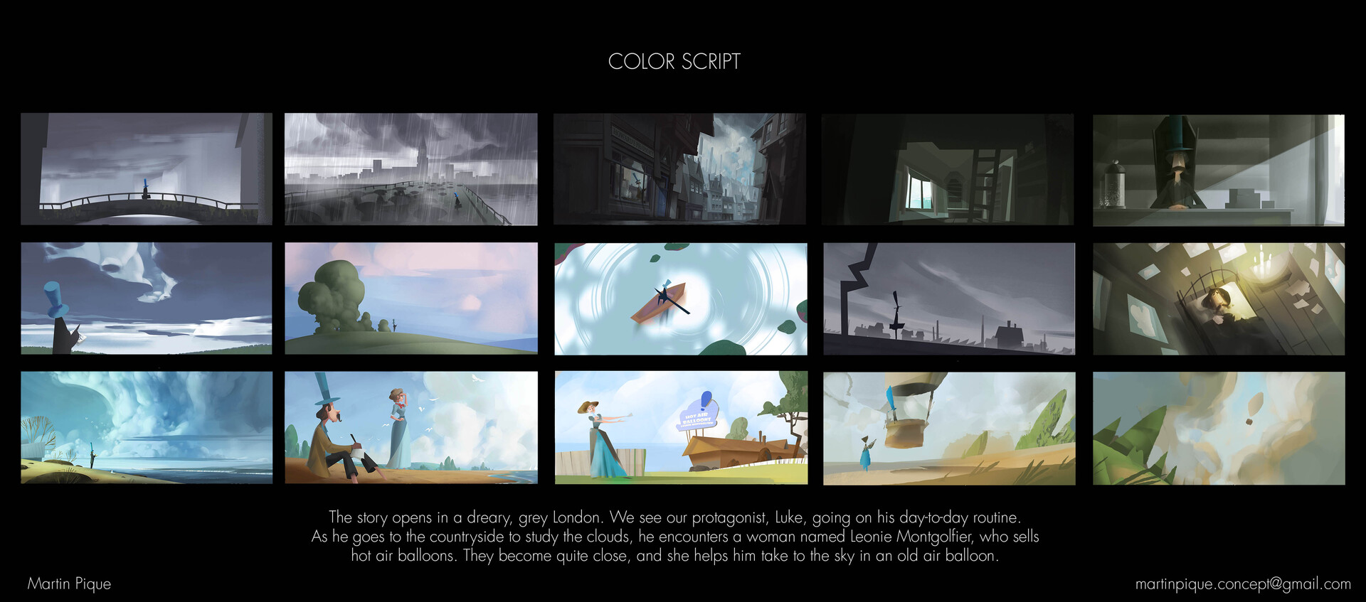 ArtStation - Luke in the Sky | Color Script