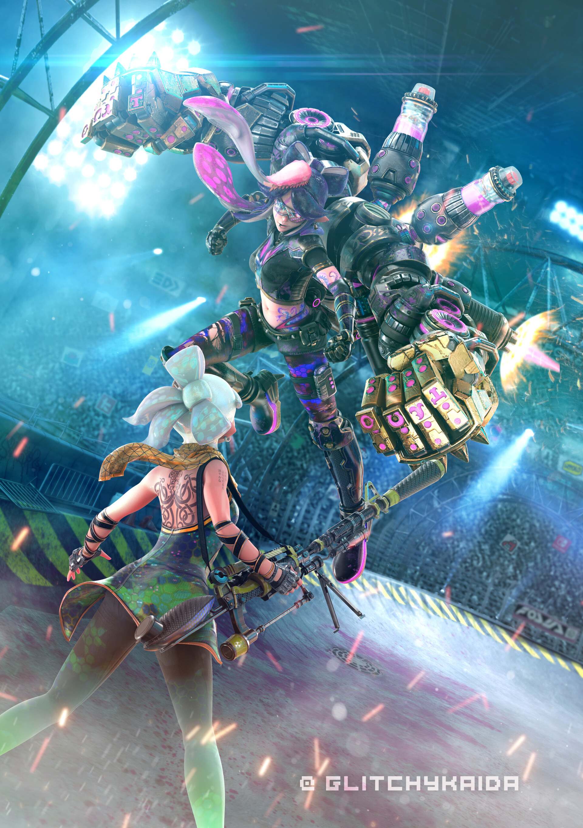 ArtStation - 『 CALLIE vs. MARIE』Splatoon