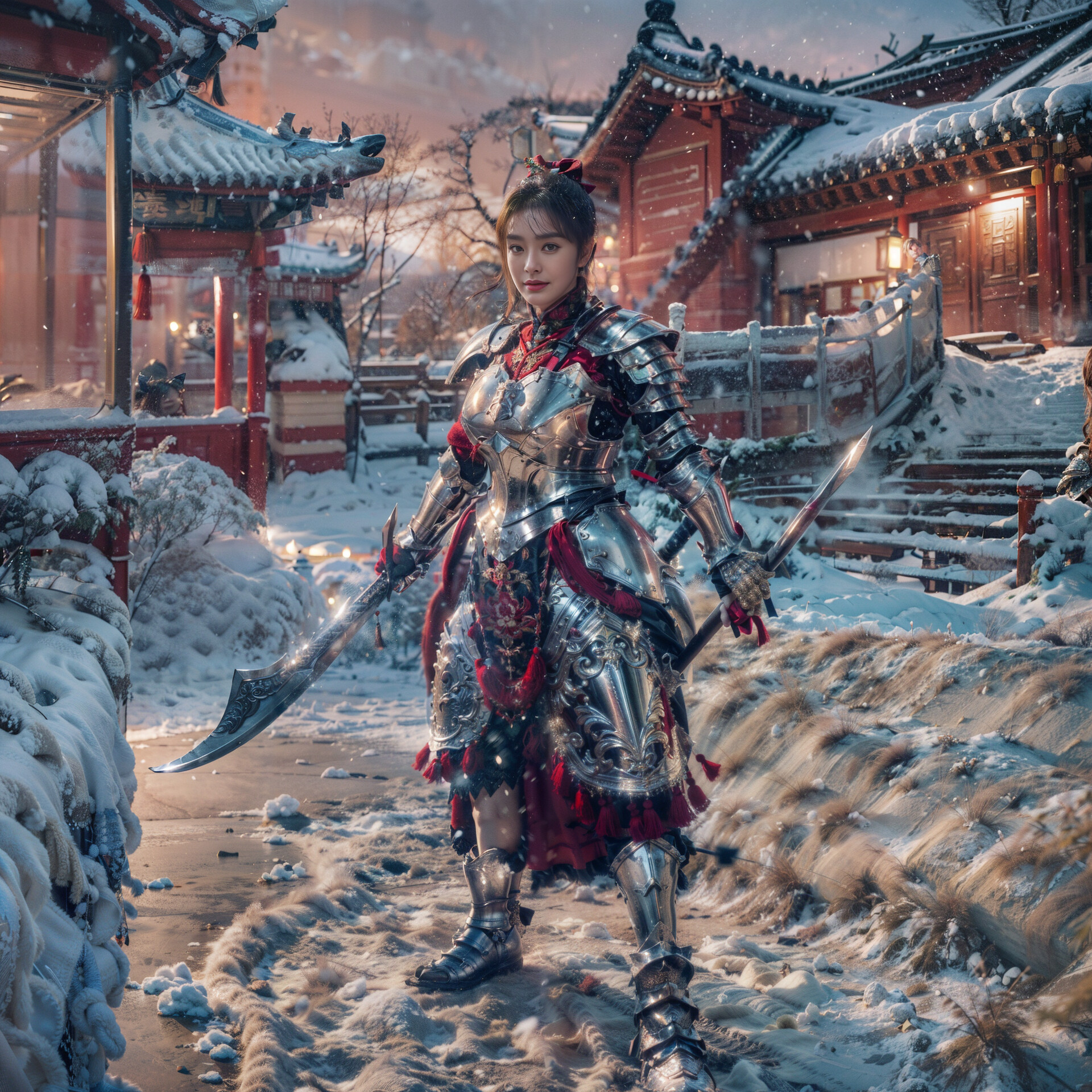 ArtStation - AI SD: Legendary Chinese Song Dynasty Female Warrior ...