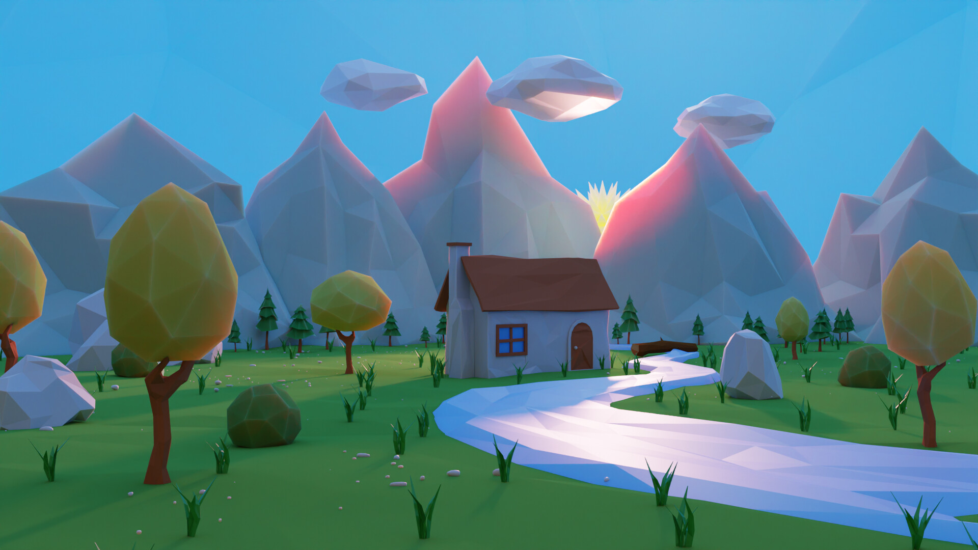 ArtStation - Lowpoly Landscape