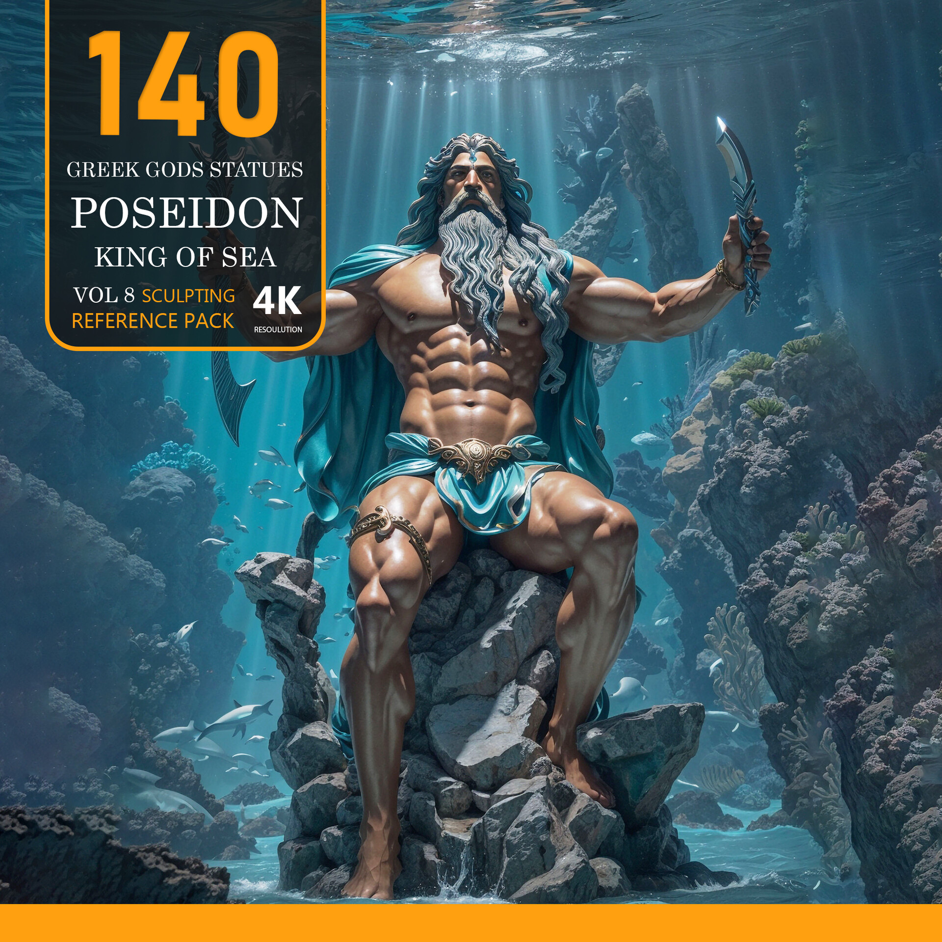 ArtStation - Greek Gods Statues (Poseidon)-(God Of Sea)