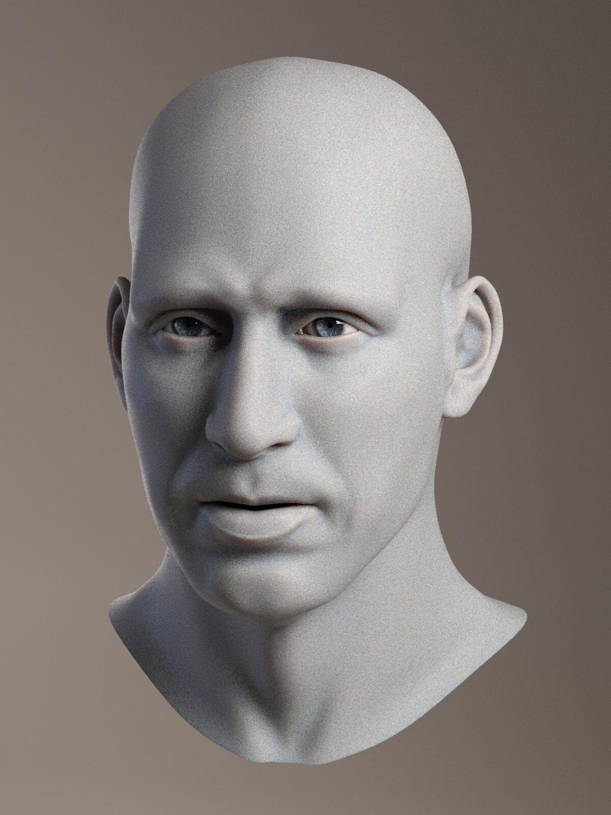 J D - Human Male face modeling practice