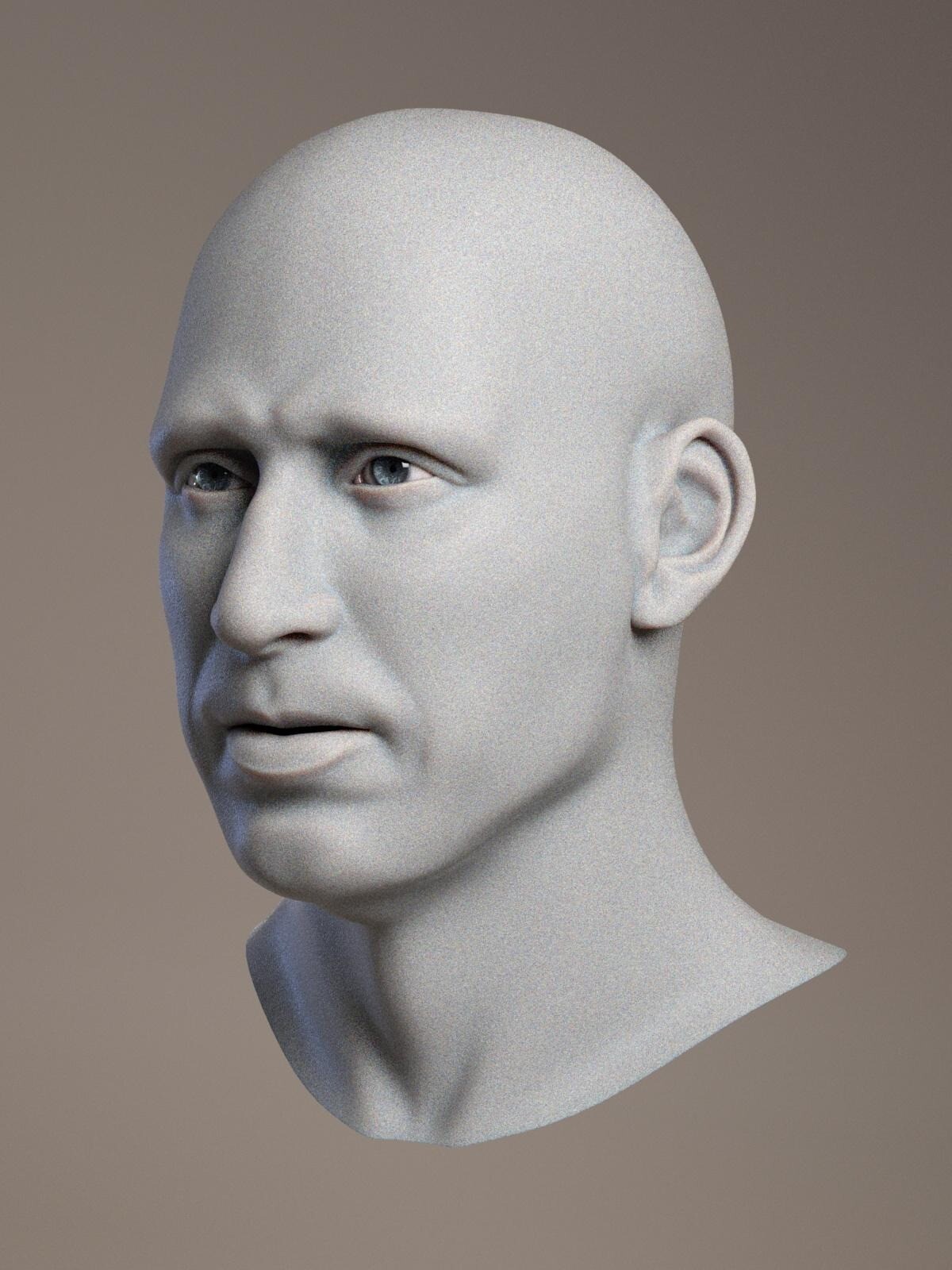 J D - Human Male face modeling practice