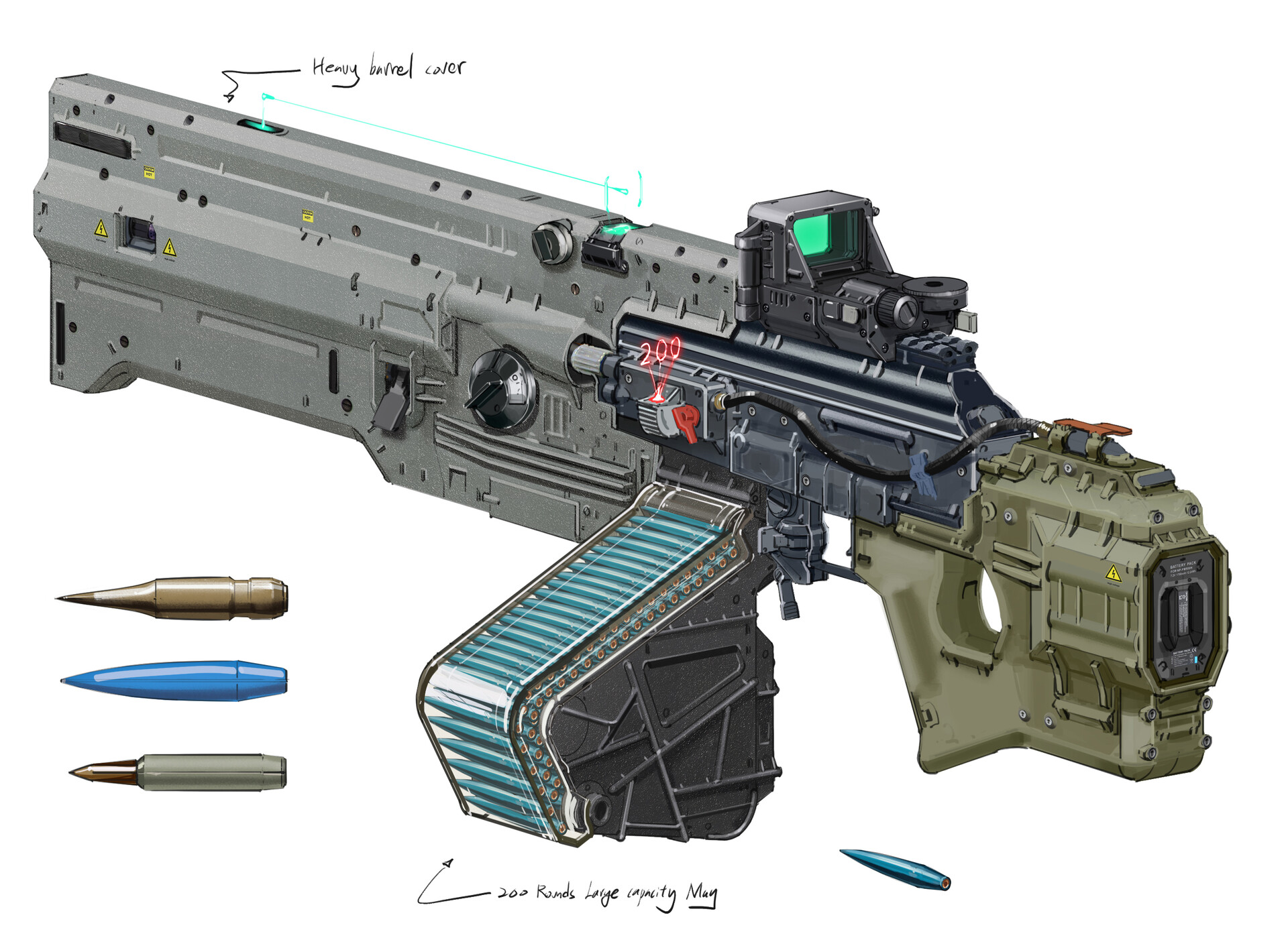 Longque Chen - Sci Fi Electromagnetic Rail AK