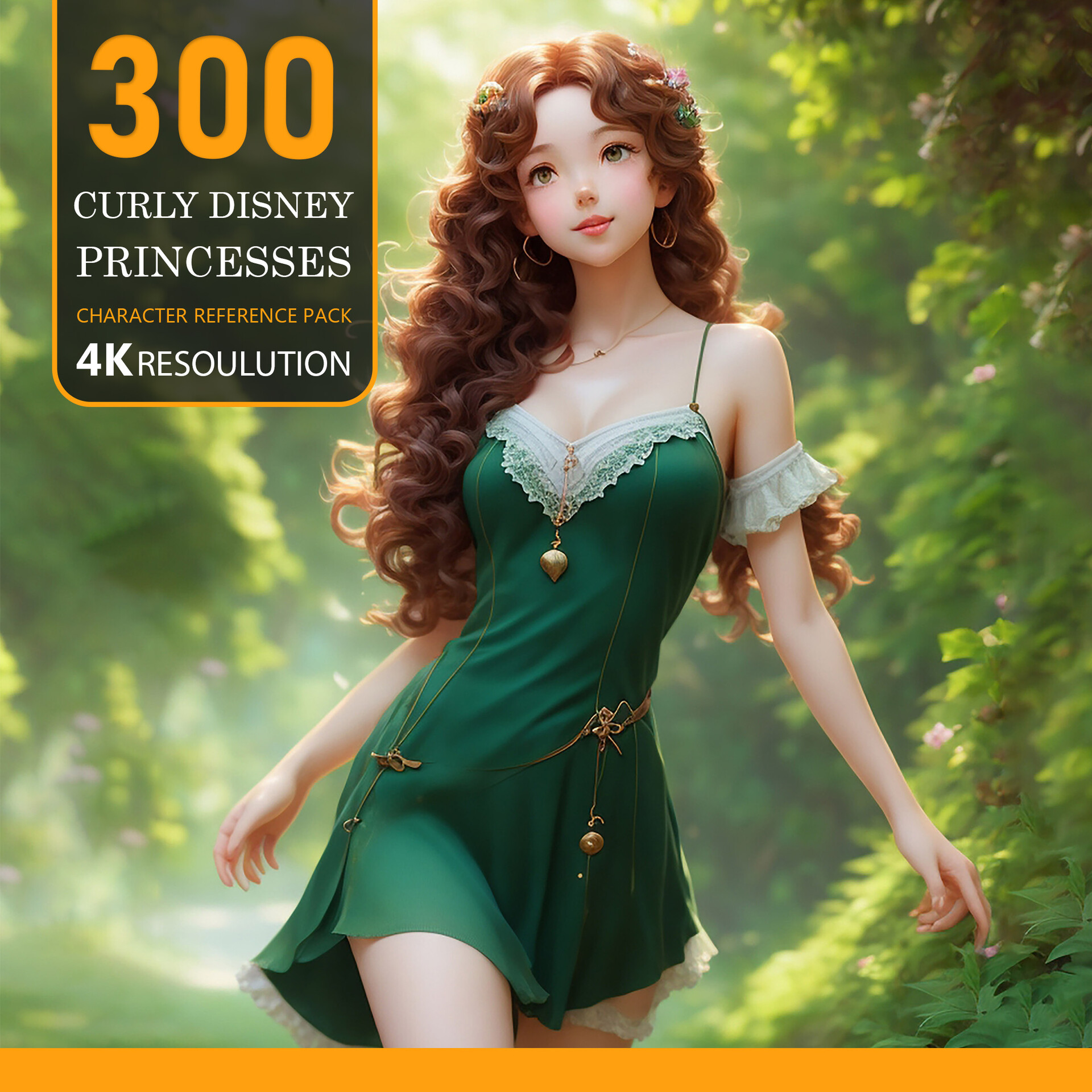 ArtStation - Curly Disney Princesses-4k|Character References Pack