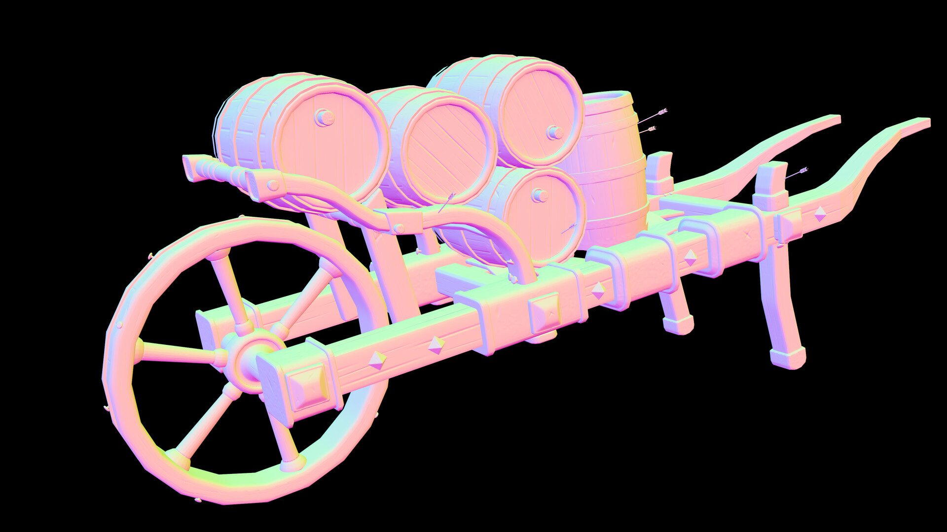 Justin Corteel - Stylized medieval cart