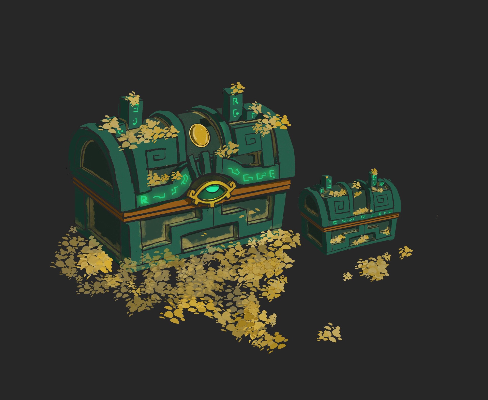 Jeff Row - Legend of Zelda: TotK Fanart: Ancient Treasure Chest