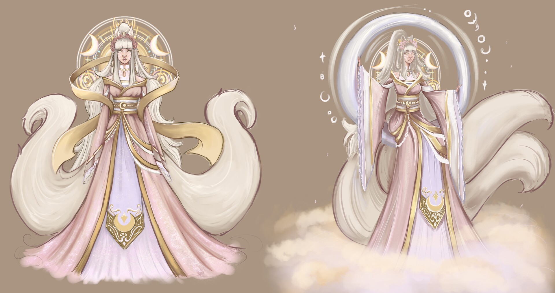 ArtStation - Astralis Custos WIP | Hisaka Tokigami Goddess Design