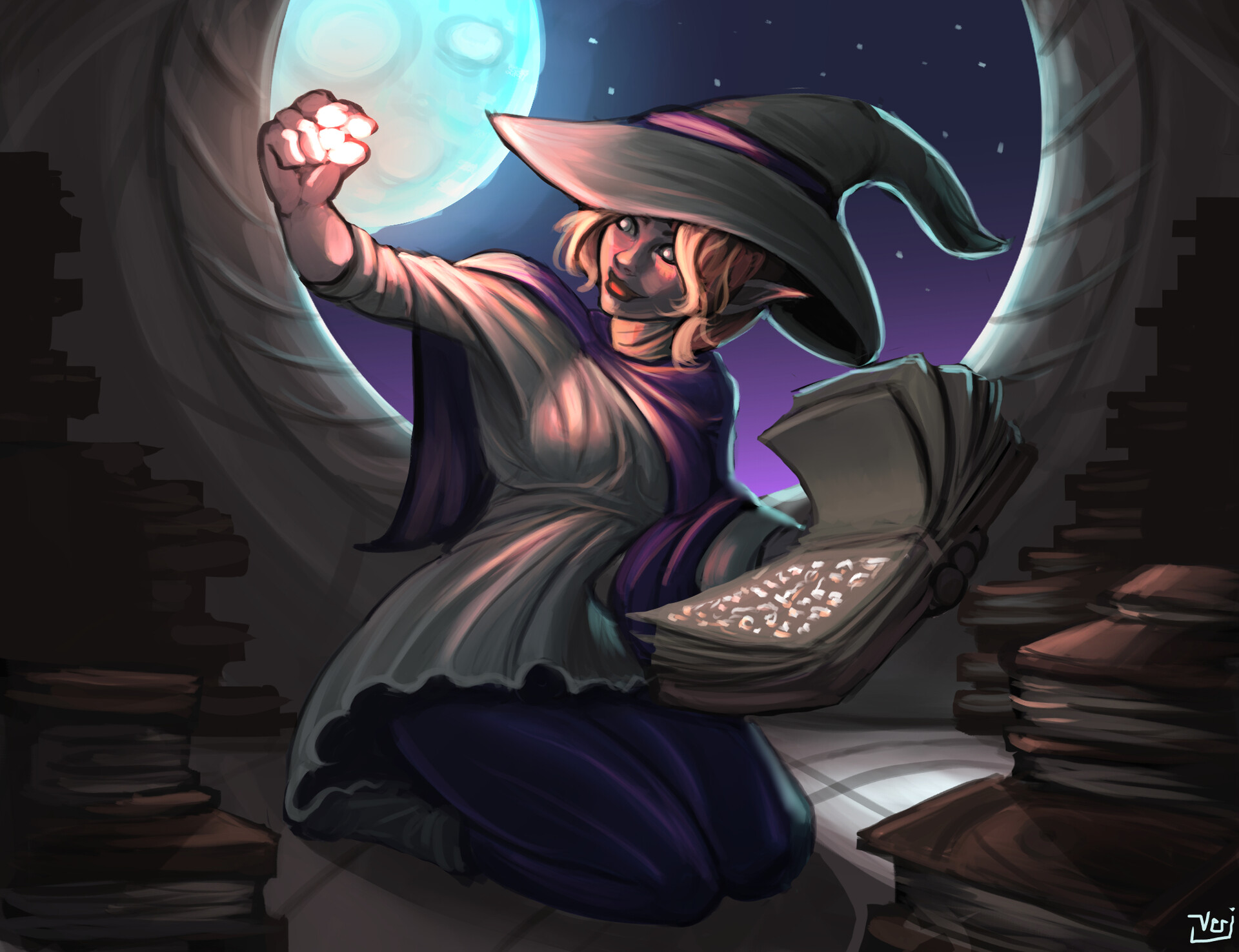 ArtStation - Stella Luna - High Elf Wizard