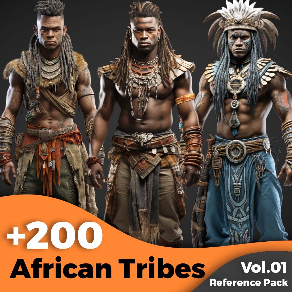 ArtStation - +200 African Tribe Male Characters Concept (4k)