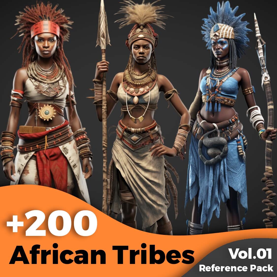 ArtStation - +200 African Tribe Female Characters Concept (4k)