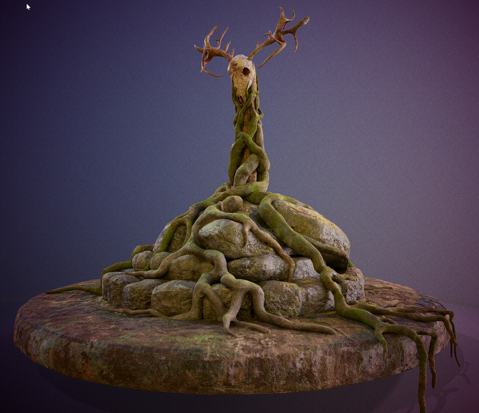 ArtStation - Project 2: Mystical druid totem
