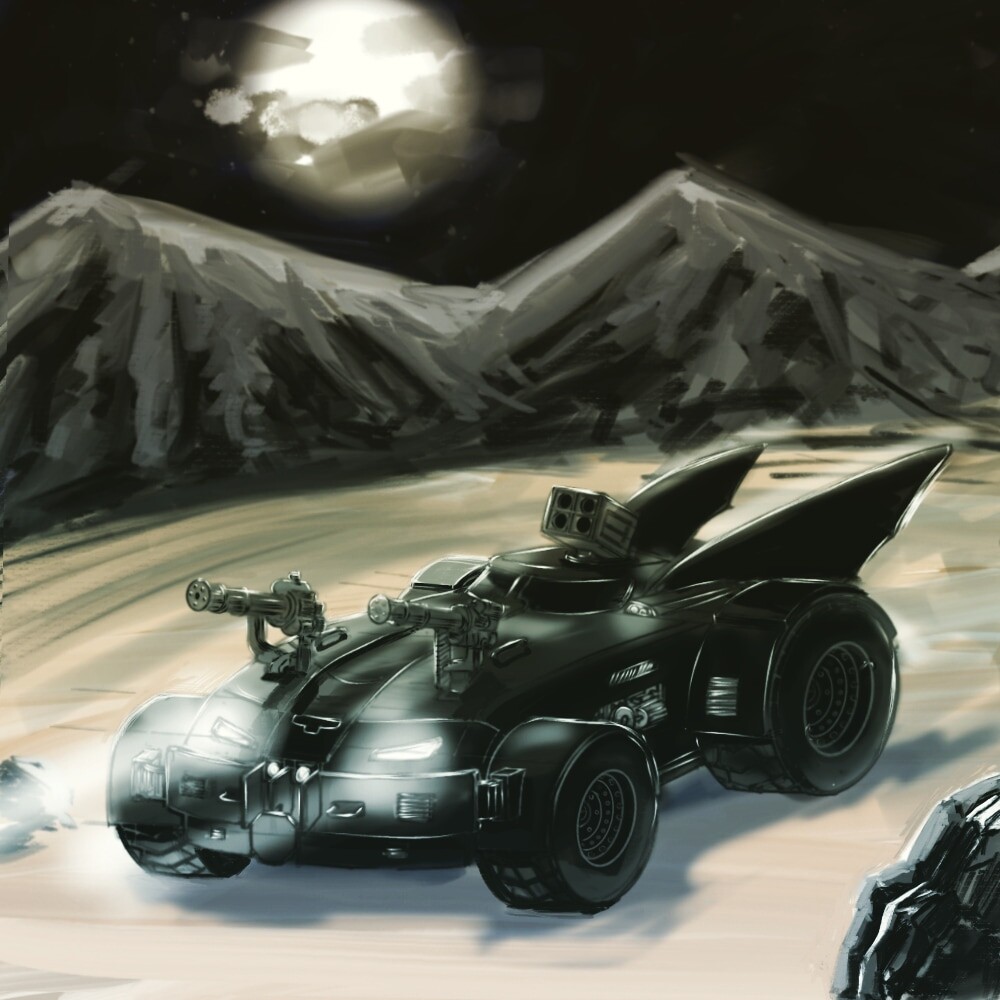 ArtStation - Batmobile car design