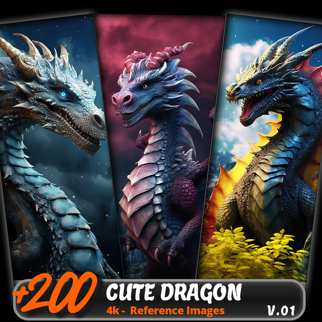 ArtStation - CUTE DRAGON VOL.01/ 4K/ Reference Image