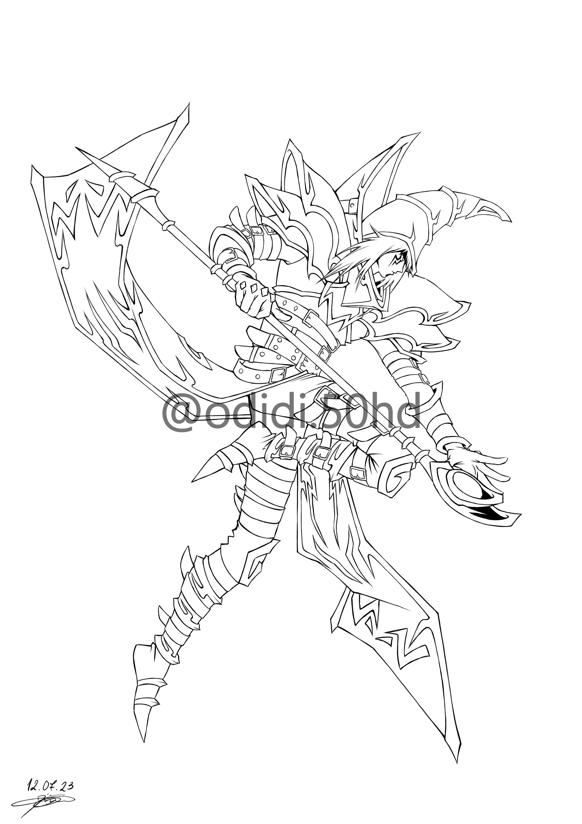 yu gi oh dark magician coloring page