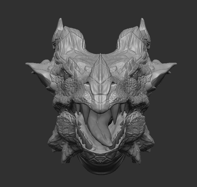 dragon front view head