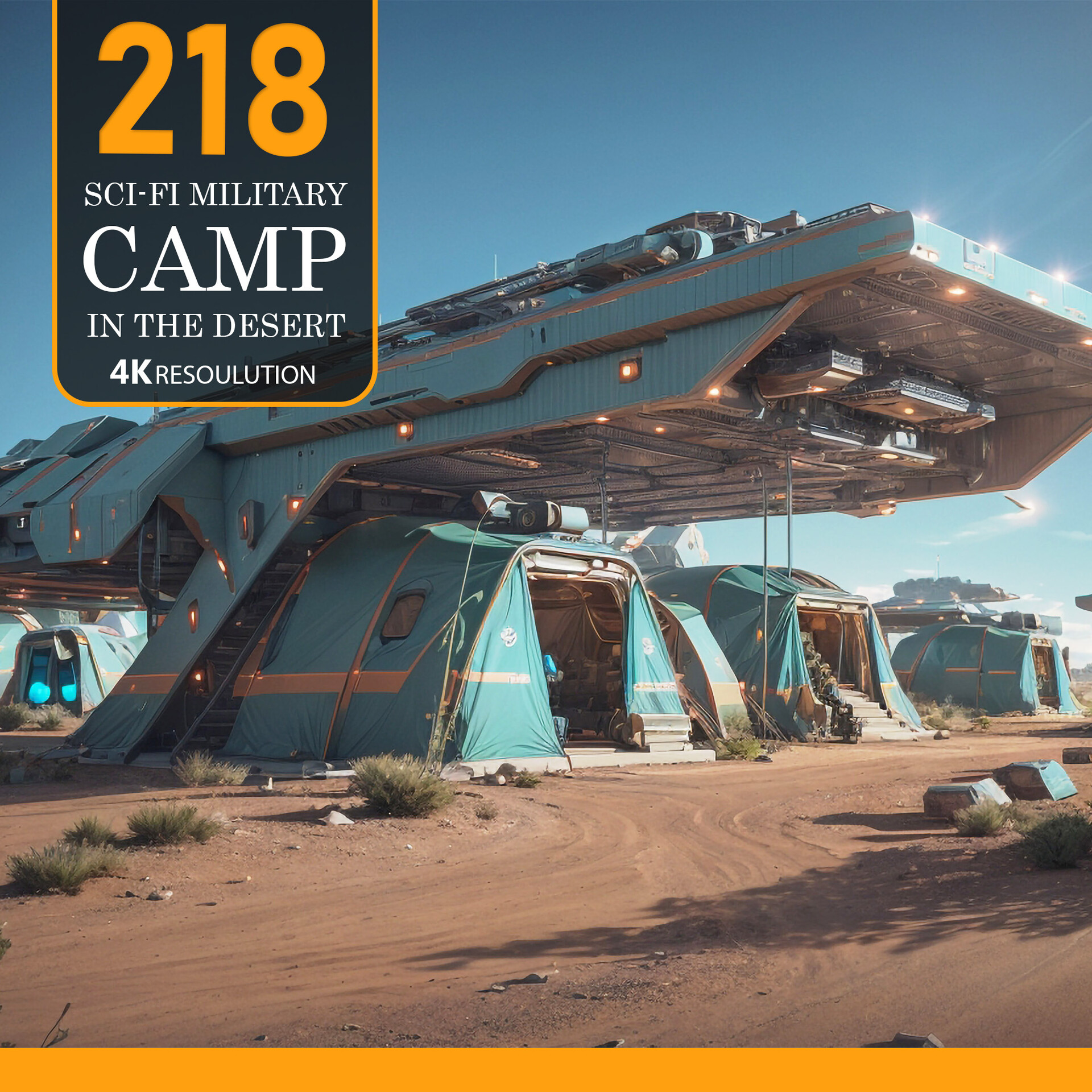 ArtStation - Sci-Fi Military Camp In The Desert Vol.8-4K | Environment Reference Pack