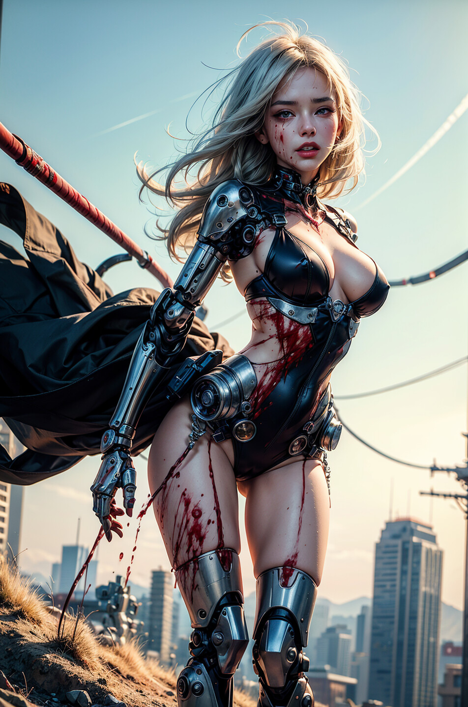 ArtStation - cyber girl fresh out of war