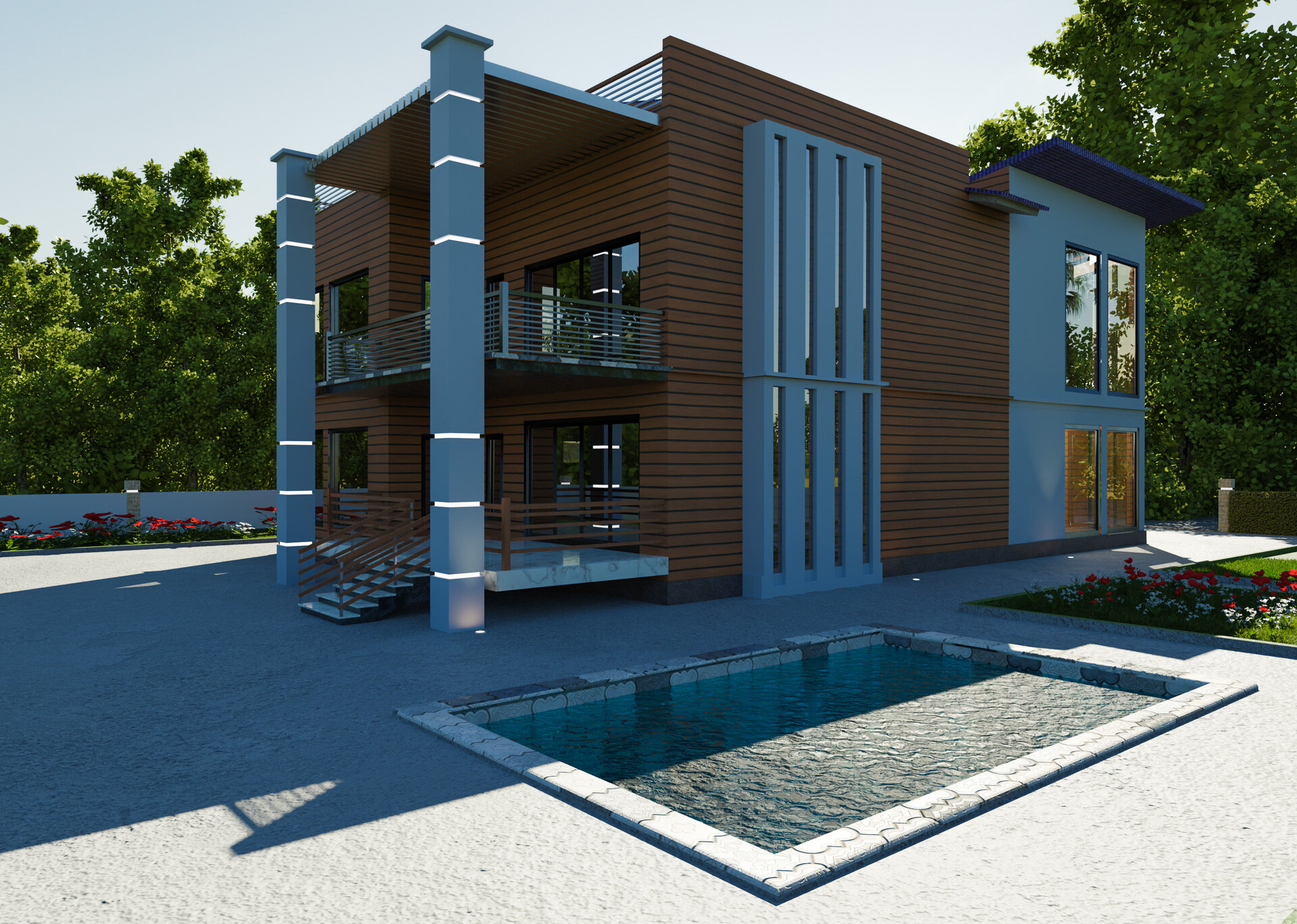 ArtStation - Exterior back view render