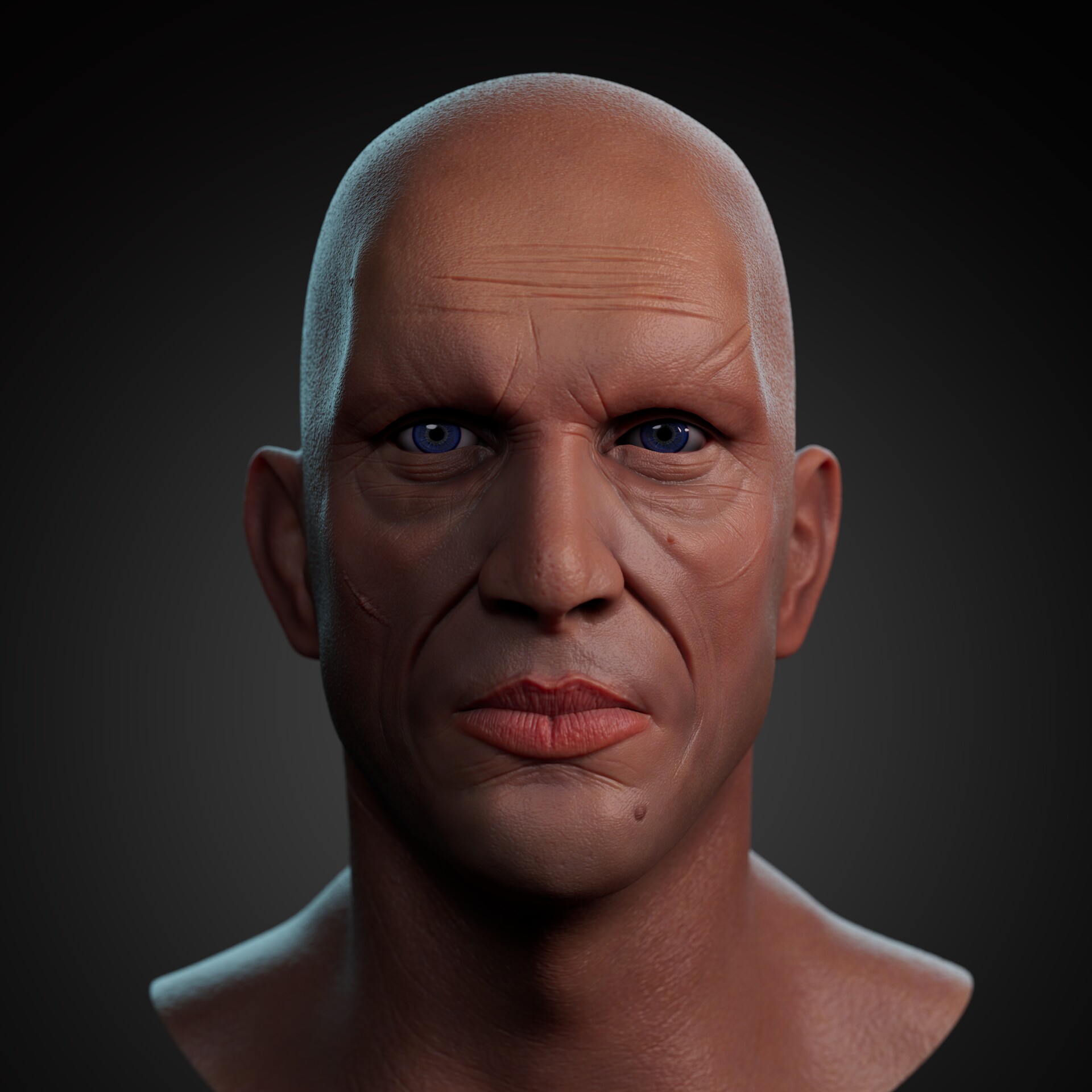 ArtStation - Middle Aged Human - Bust Sculpting & Texturing