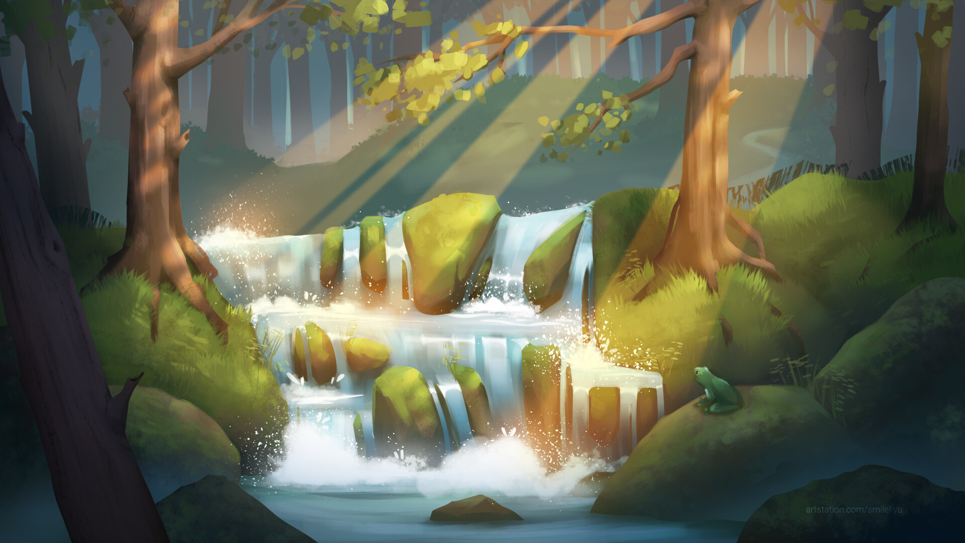 ArtStation - waterfall