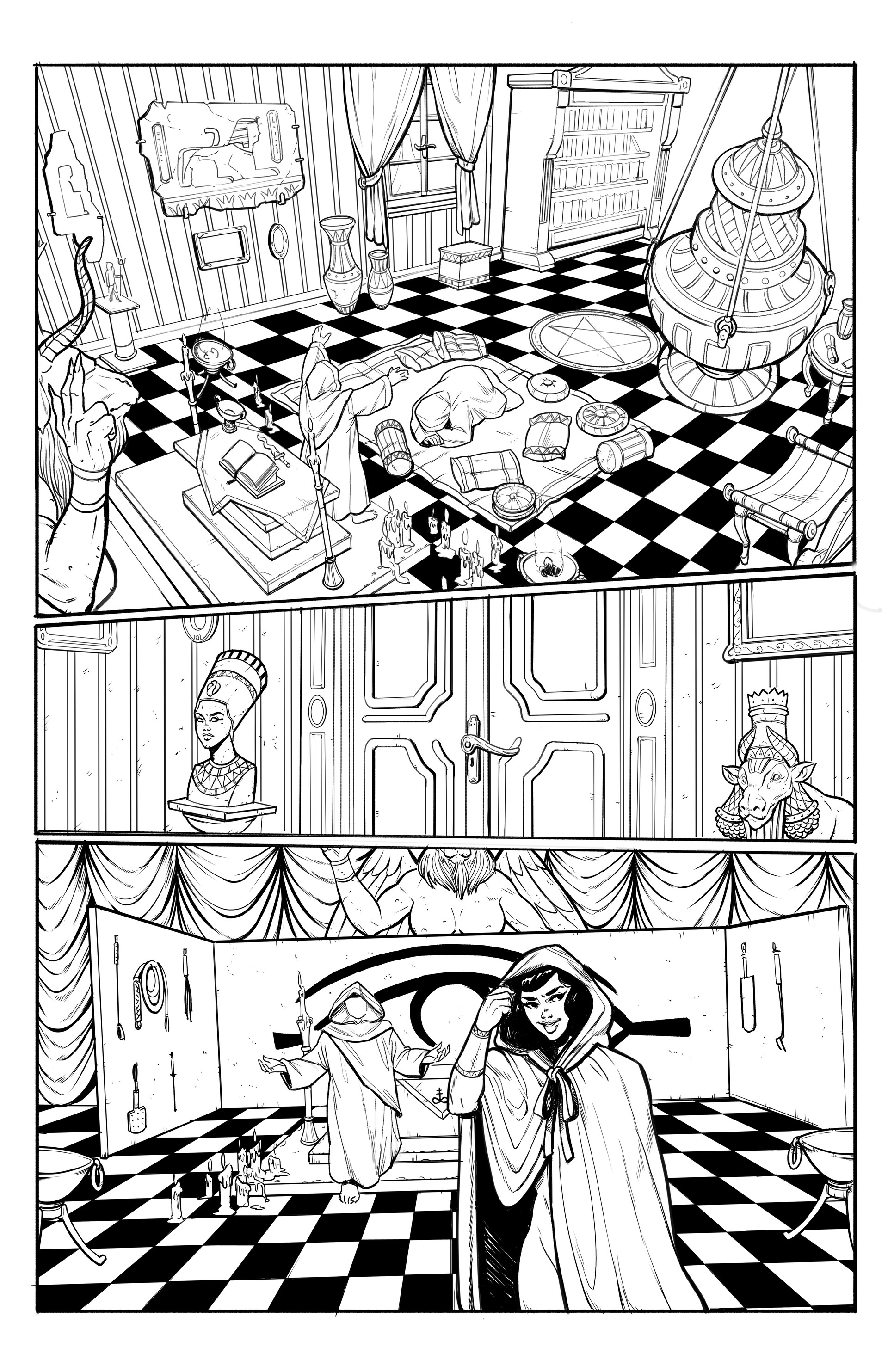 ArtStation - Old erotic pages samples for webcomic