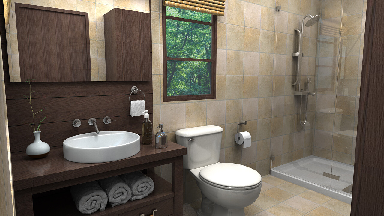 ArtStation - Bathroom Interior Design and 3D Rendering