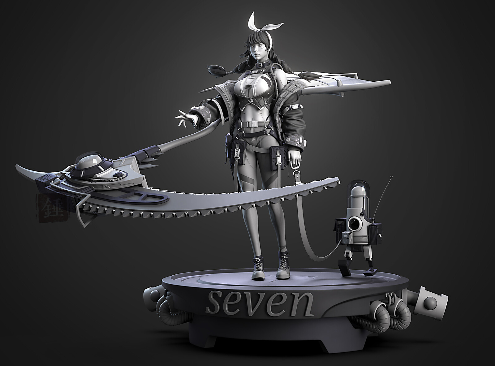 Ma Chui Chui - Cyberpunk Girl ___次世代角色网络班 刘同学作品 高模阶段