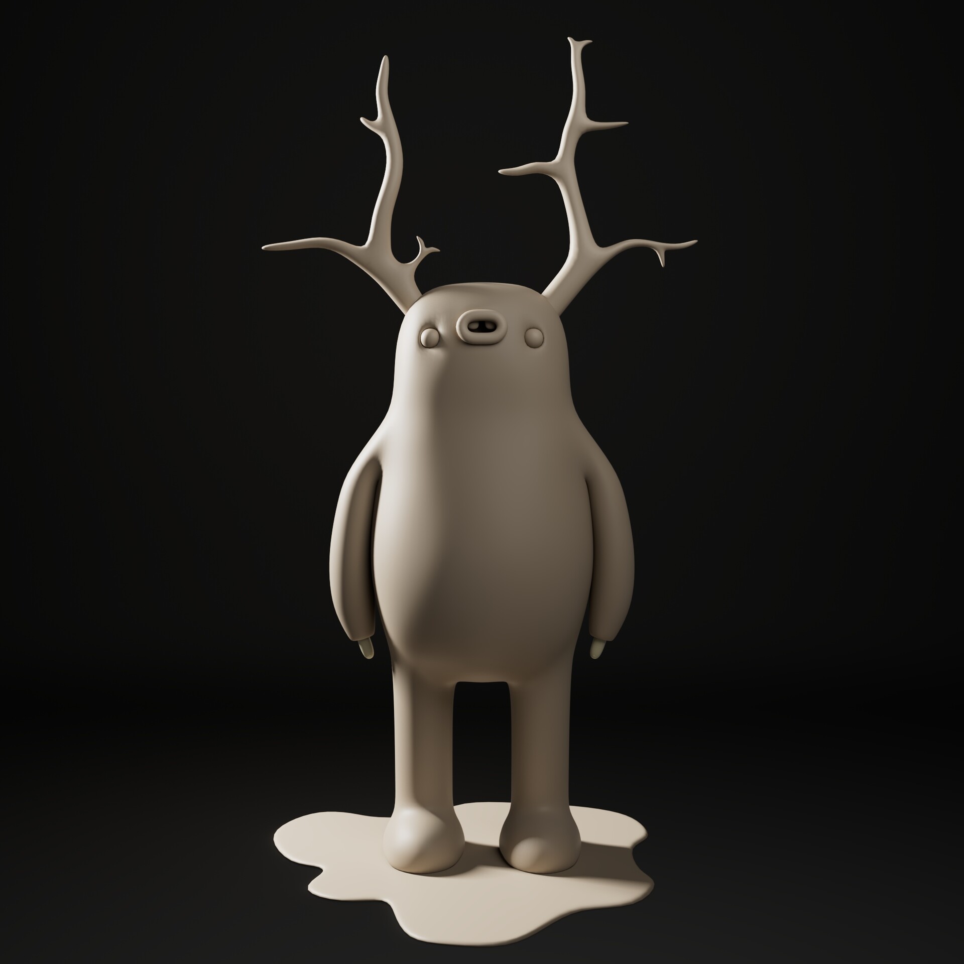 ArtStation - Birdmonster, clay render & wireframe