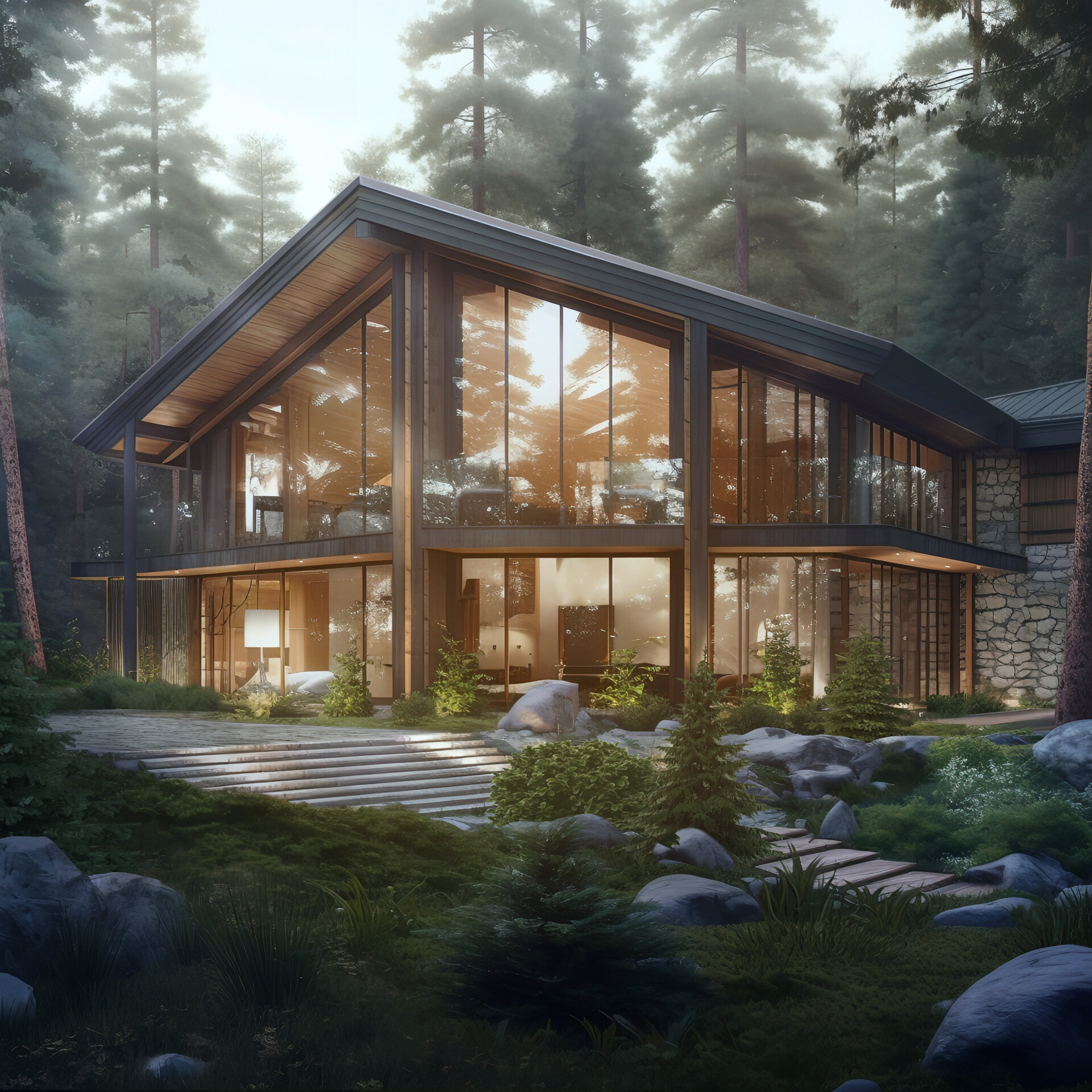 ArtStation - Background Modern country house