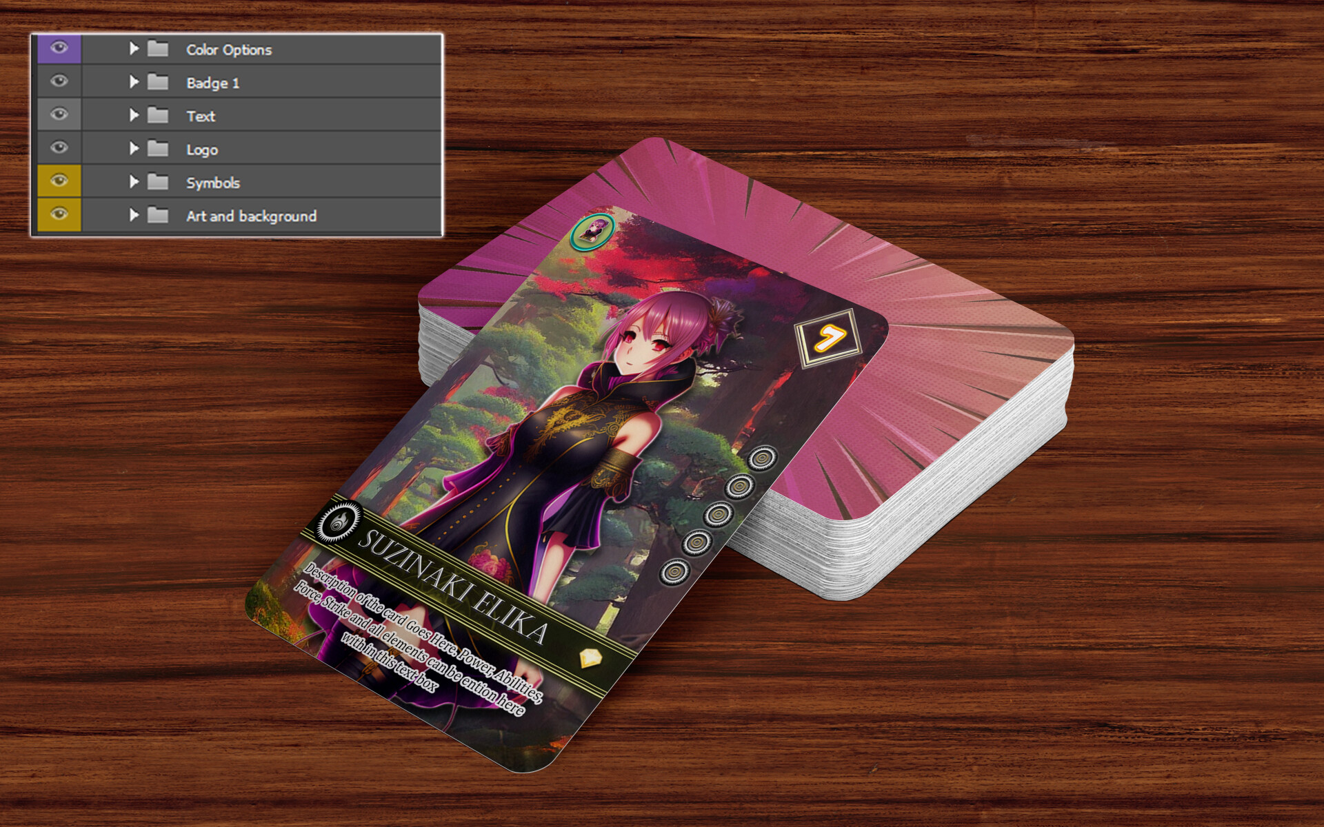 Atomic templates - Anime Trading card template Vol1