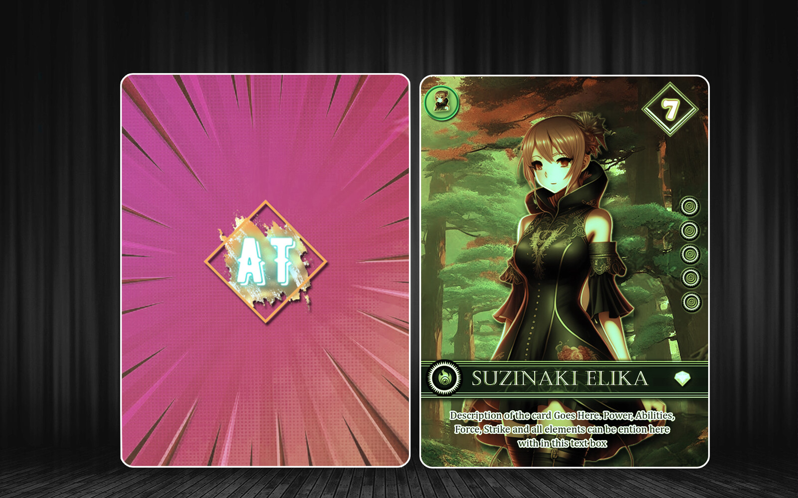 Atomic templates - Anime Trading card template Vol1