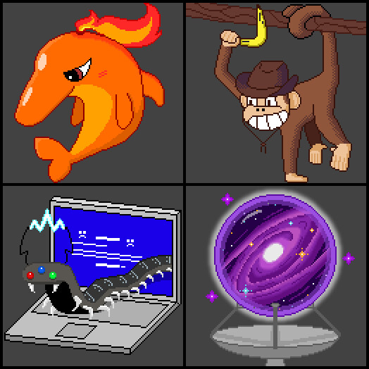 ArtStation - Pixel Emoji Combo Designs