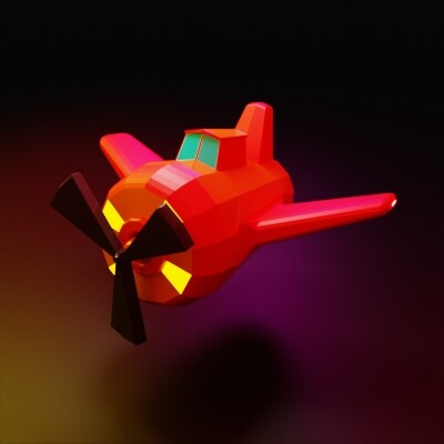 Ravindu Sandeepa - LOW POLY PLANE - BLENDER