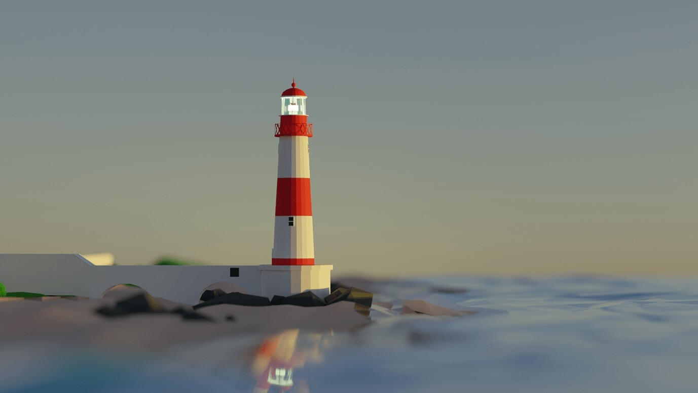 ArtStation - Low poly - Lighthouse