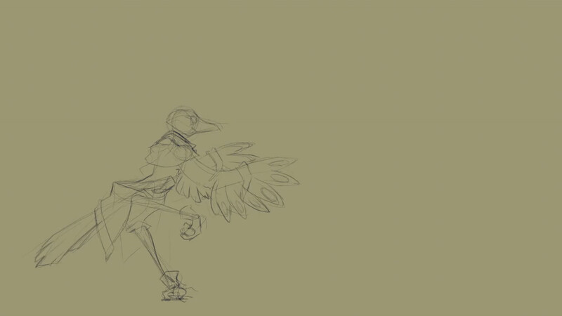ArtStation - Rumour (Crazy Bird) Rough Animation test