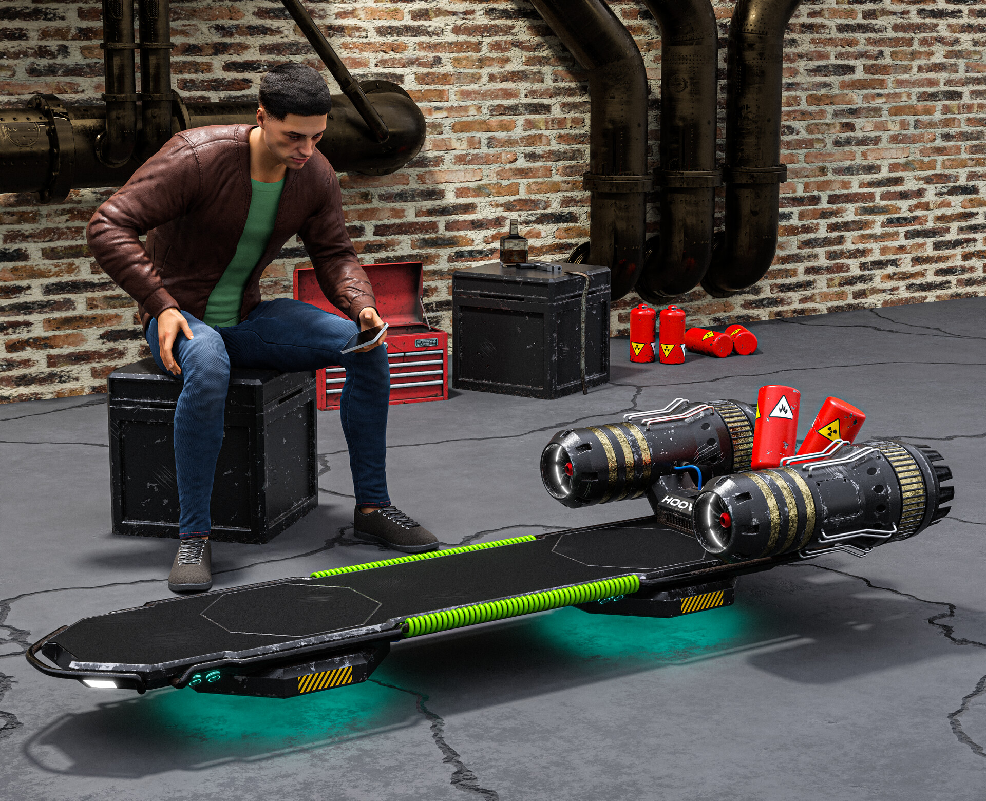 ArtStation - Hoovr - Hoverboard Concept