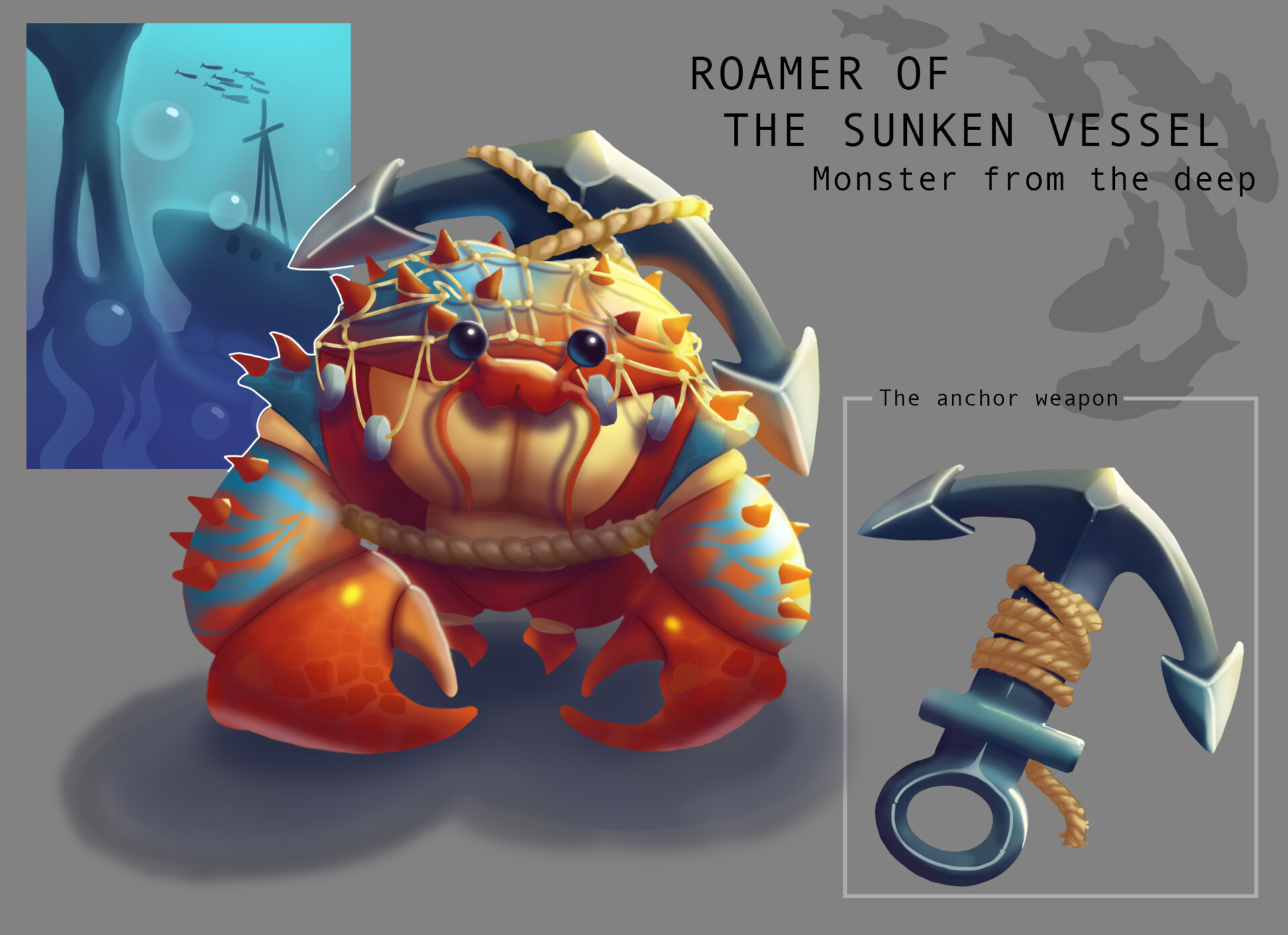 ArtStation - Crab monster concept
